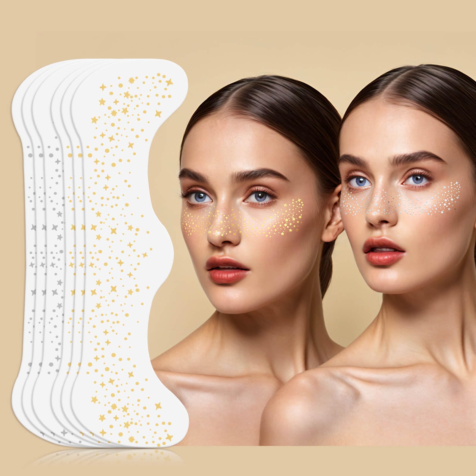 Amazon.com : MEICOLY Glitter Freckles Face Tattoo,Sparkle Makeup ...