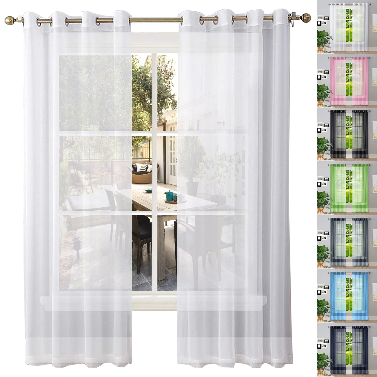 Curtains 240cm Drop Ready Made GAIFNAG 100% Blackout Curtains 50 X 240