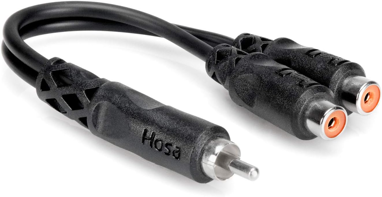 Amazon.com: Hosa YRA-104 RCA to Dual RCAF Y Cable Black : Electronics