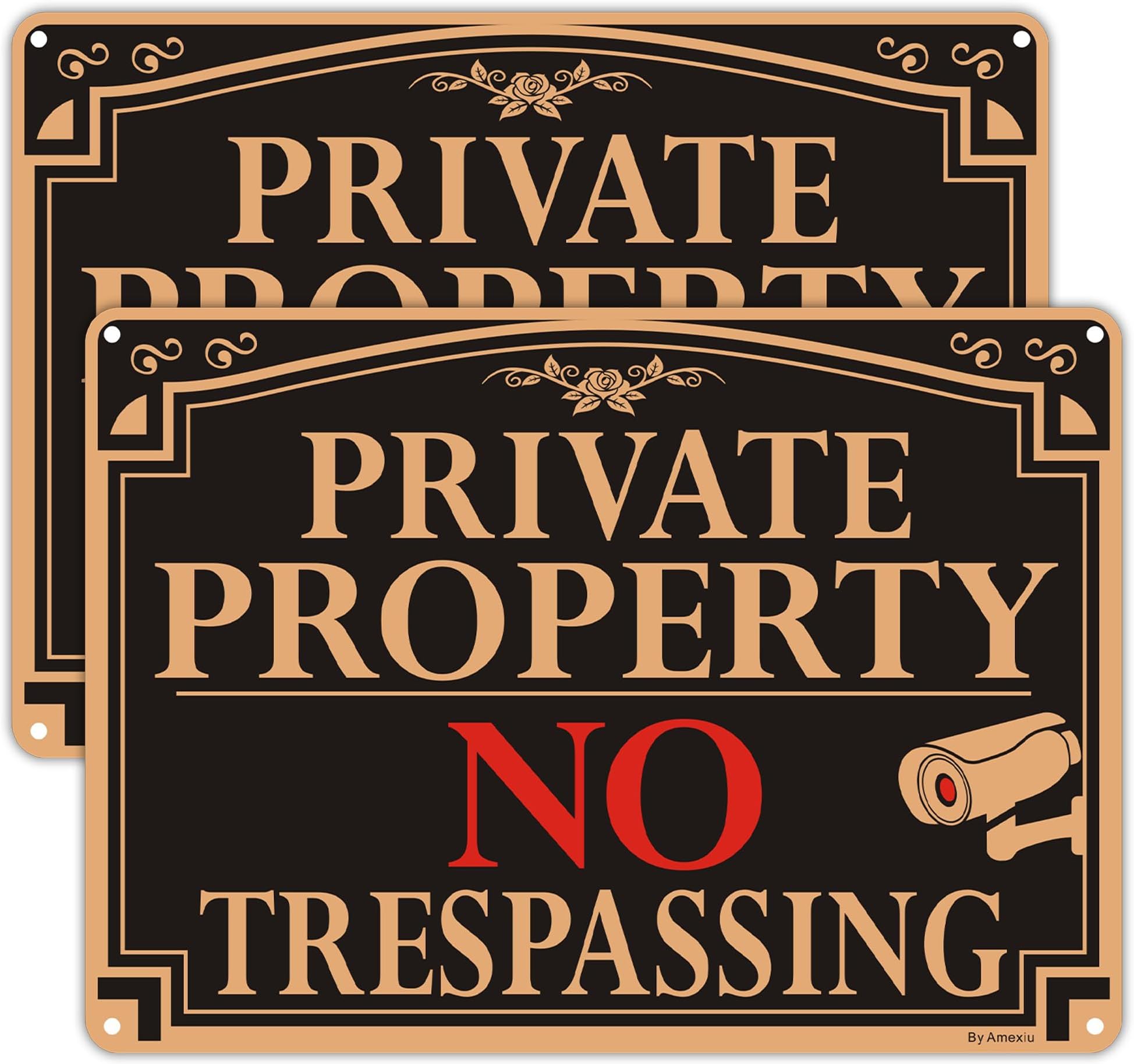 Amazon.com: Hillman 841804 Private Property Keep Out Sign, Yellow and ...
