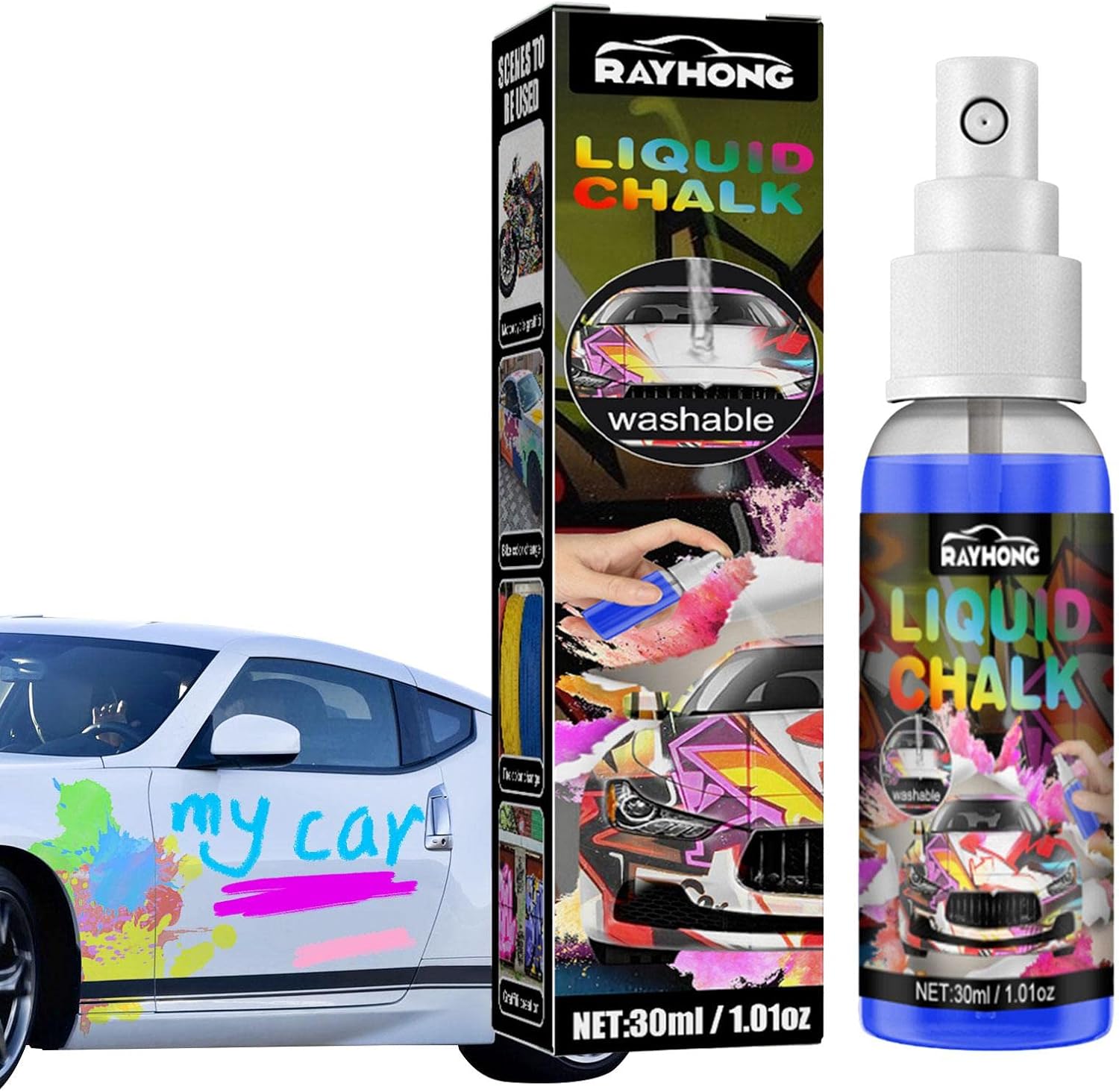 Spray Chalk 30ml - Washable Spray Chalk for Cars | Ideal Craft Painting ...