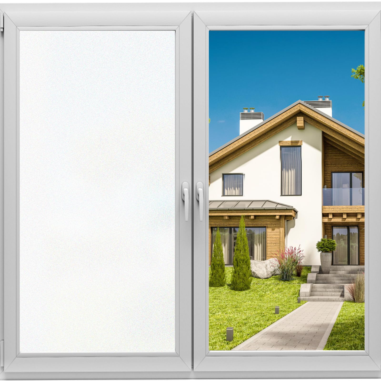 Coavas Window Privacy Film Frosted Glass Window Film Stained Glass ...