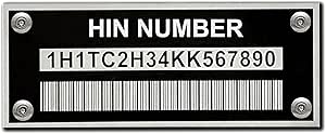 Amazon.com: Custom Engraved Outdoor Hull Identification Number Plate ...