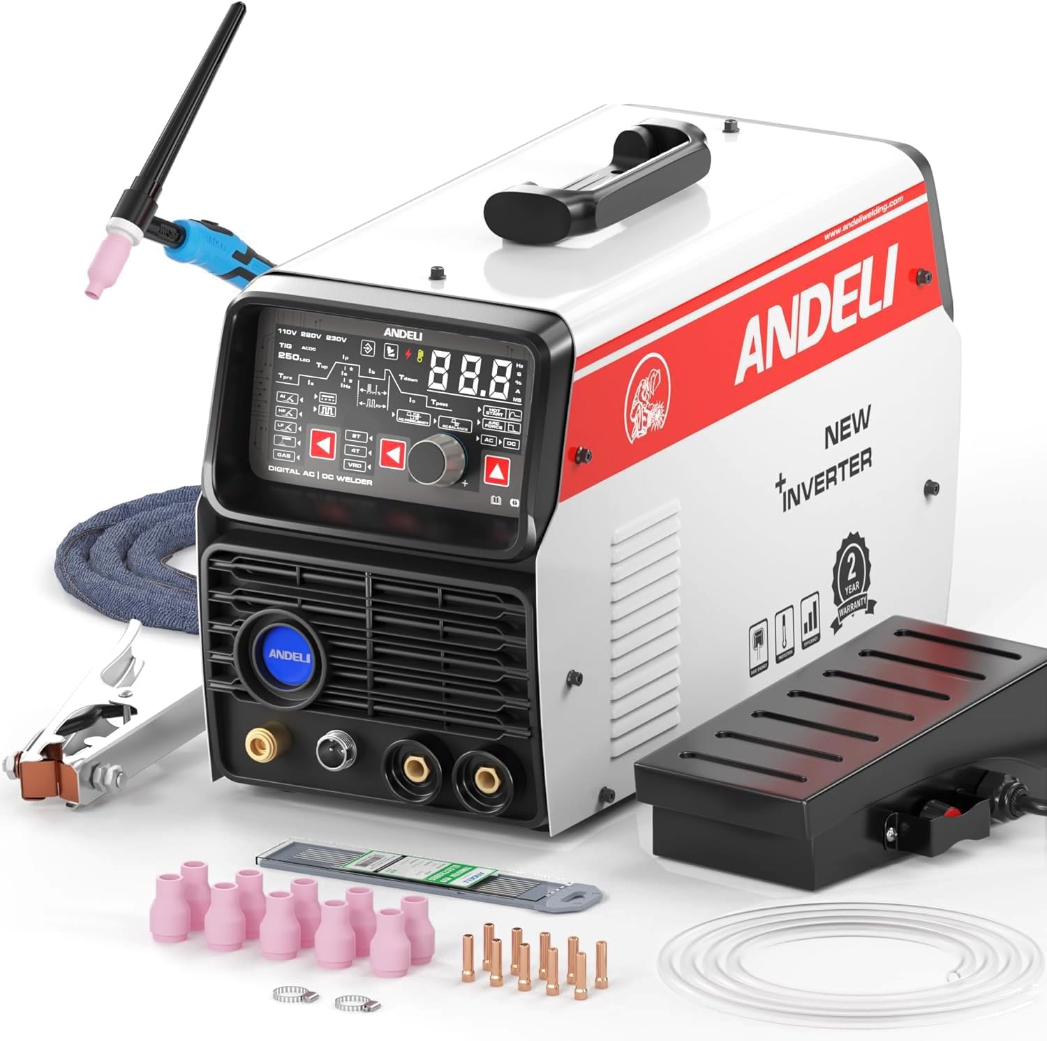 DEKO AC/DC Inverter TIG/MMA Welder,250A Fully Digital Welding Machine ...