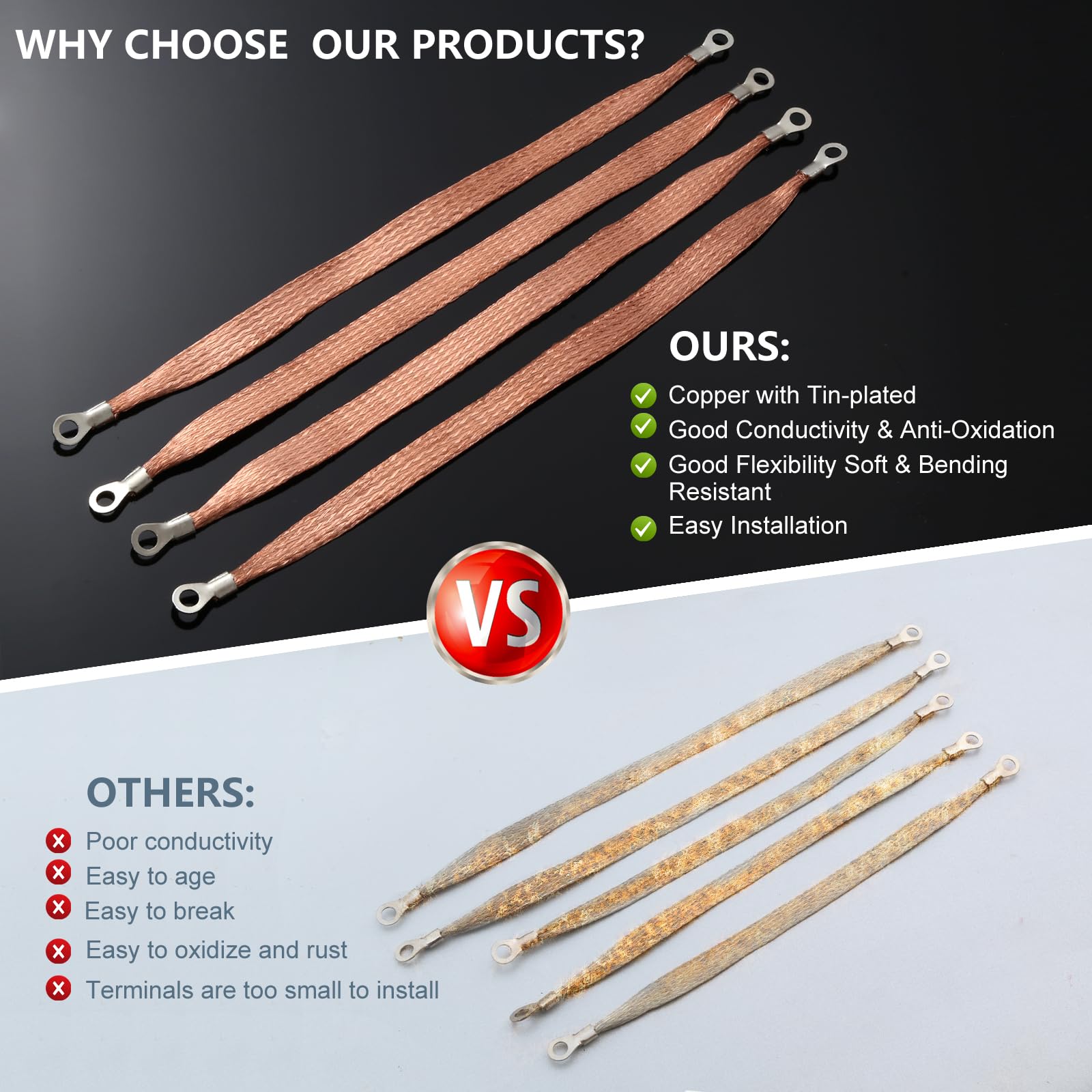 Vehicle Grounding Cables Alpha Rider Universal Ground Straps - 5-Piece ...