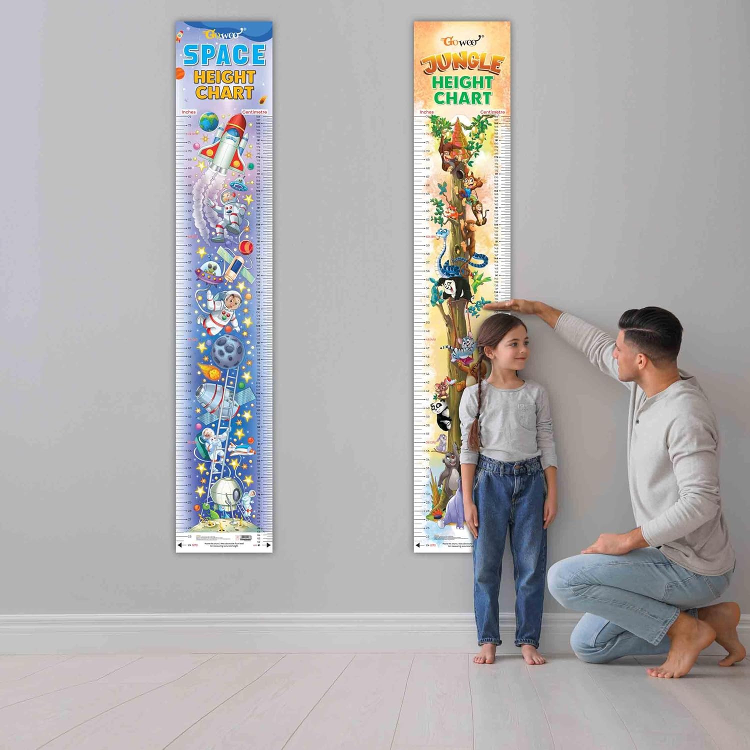 Buy GO WOO Jungle Height Chart And Space Height Chart |Combo Of 2 Chart ...