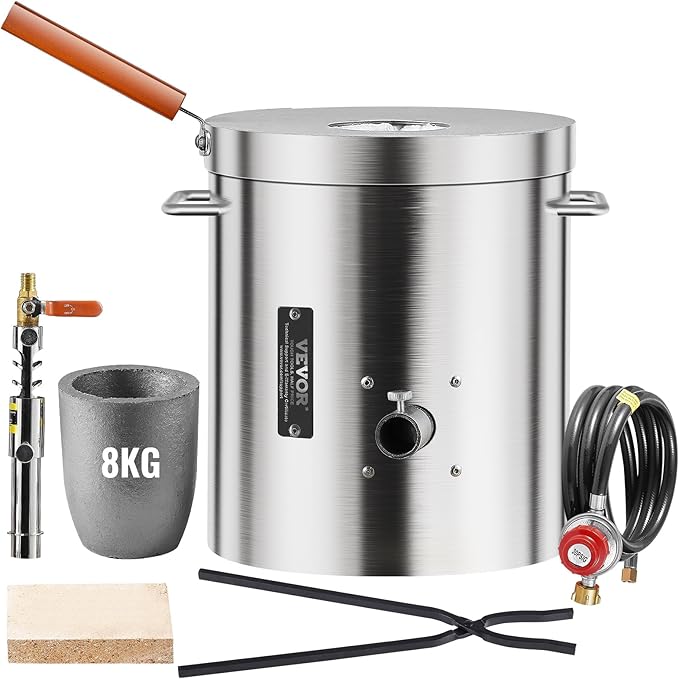 Amazon.com: VEVOR 8KG Propane Melting Furnace Kit, Gas Metal Smelting ...