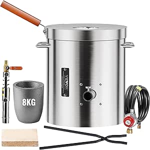 Amazon.com: VEVOR Propane Melting Furnace Kit, 8KG/18lbs Gas Metal ...