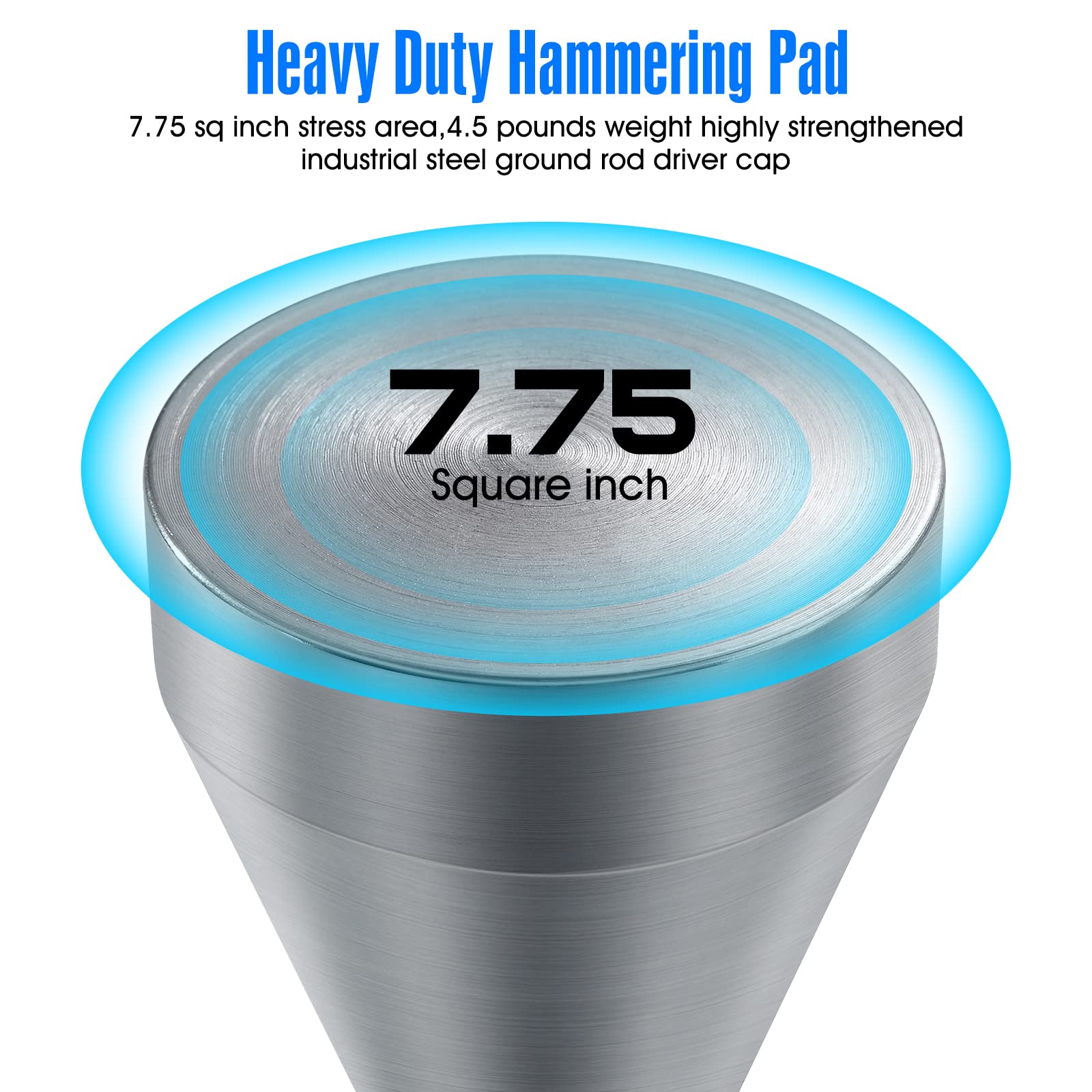 Snapklik.com : Ground Rod Cap Driver Pad Hammer Driving.Great For 1/2 5 ...
