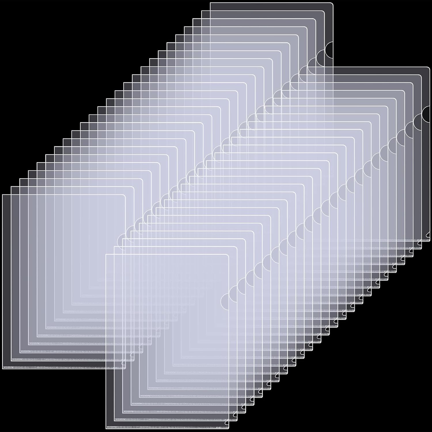 Amazon.com : 50-Pack L-Type Plastic Folder Transparent Project Pockets ...