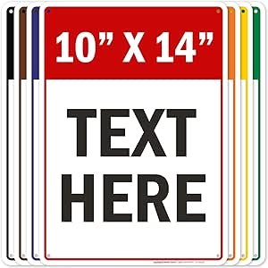 Amazon.com: Custom Sign, Custom Sign for Business, Indoor/Outdoor use ...