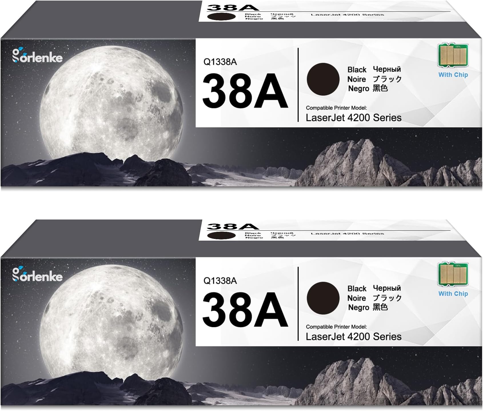 Amazon.com: 38A Black Toner Cartridge Q1338A High Yield with Chip ...