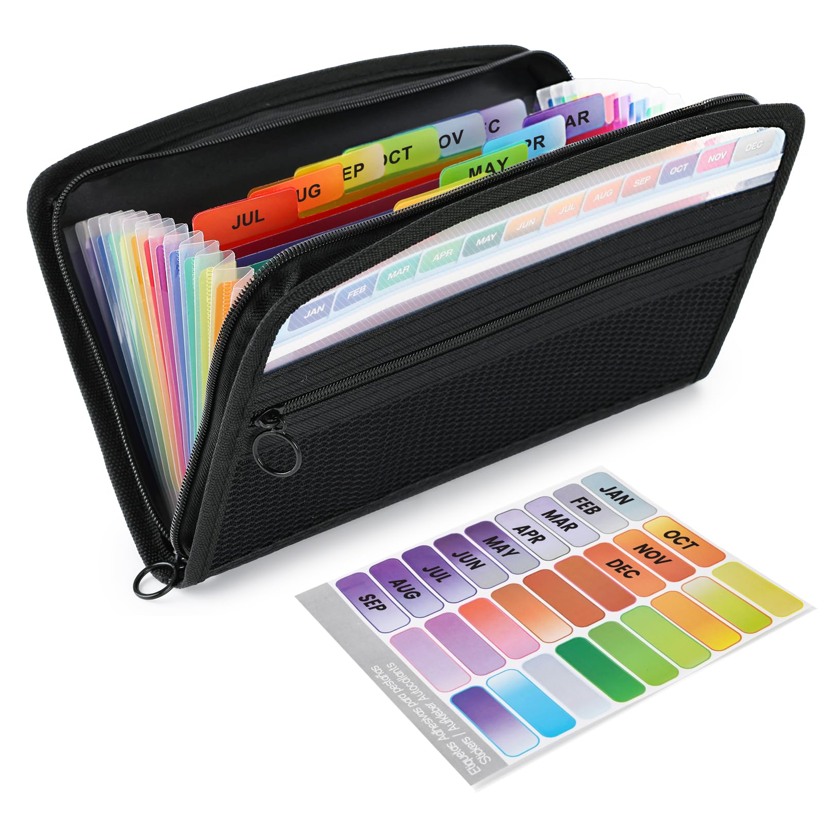 Koogel Fächermappe für A5, Dokumentenmappe Organizer mit Reißverschluss ...