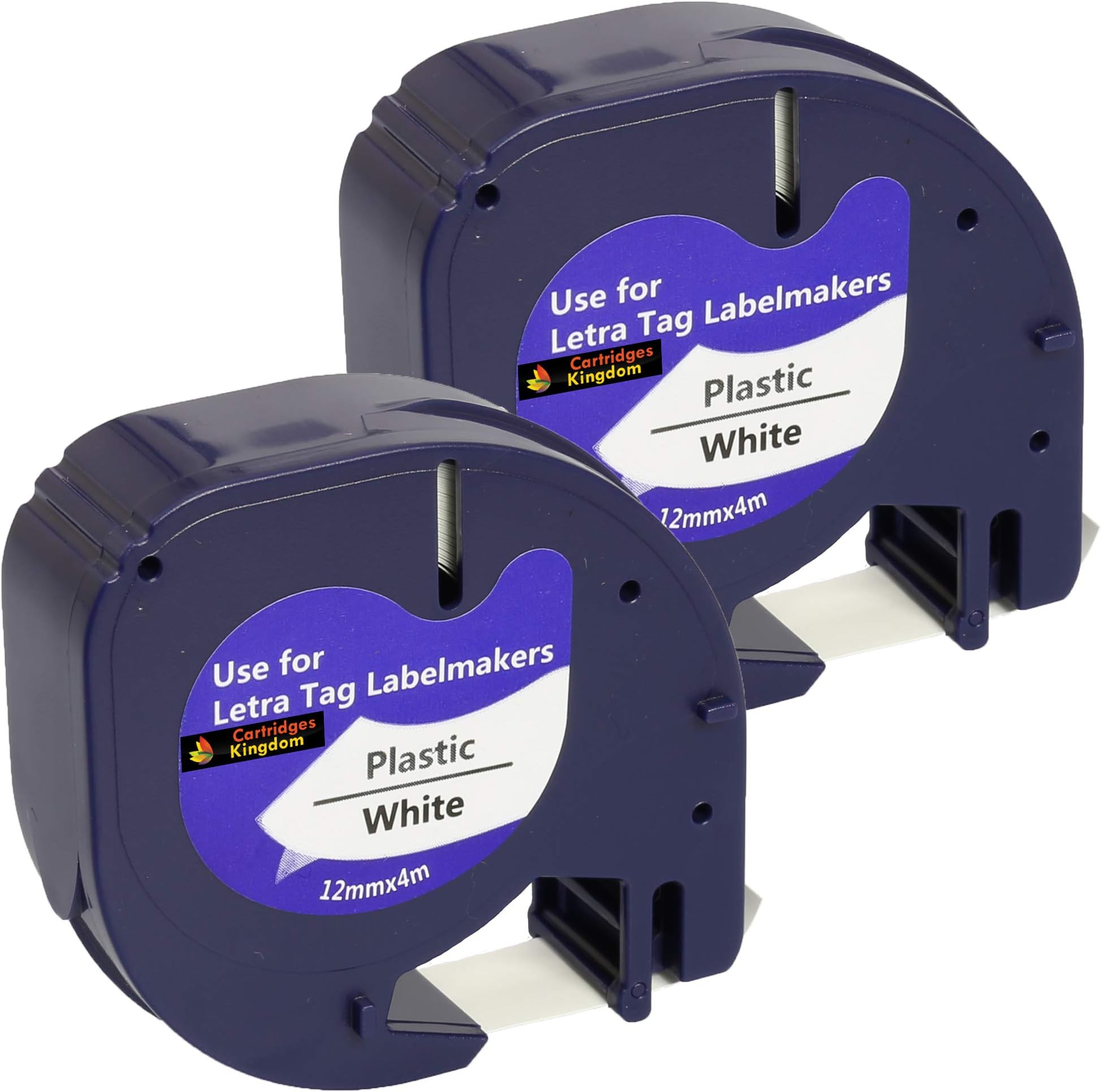 Casio 9mm Label Printer Cartridge Black Print on White Tape : Amazon.co ...