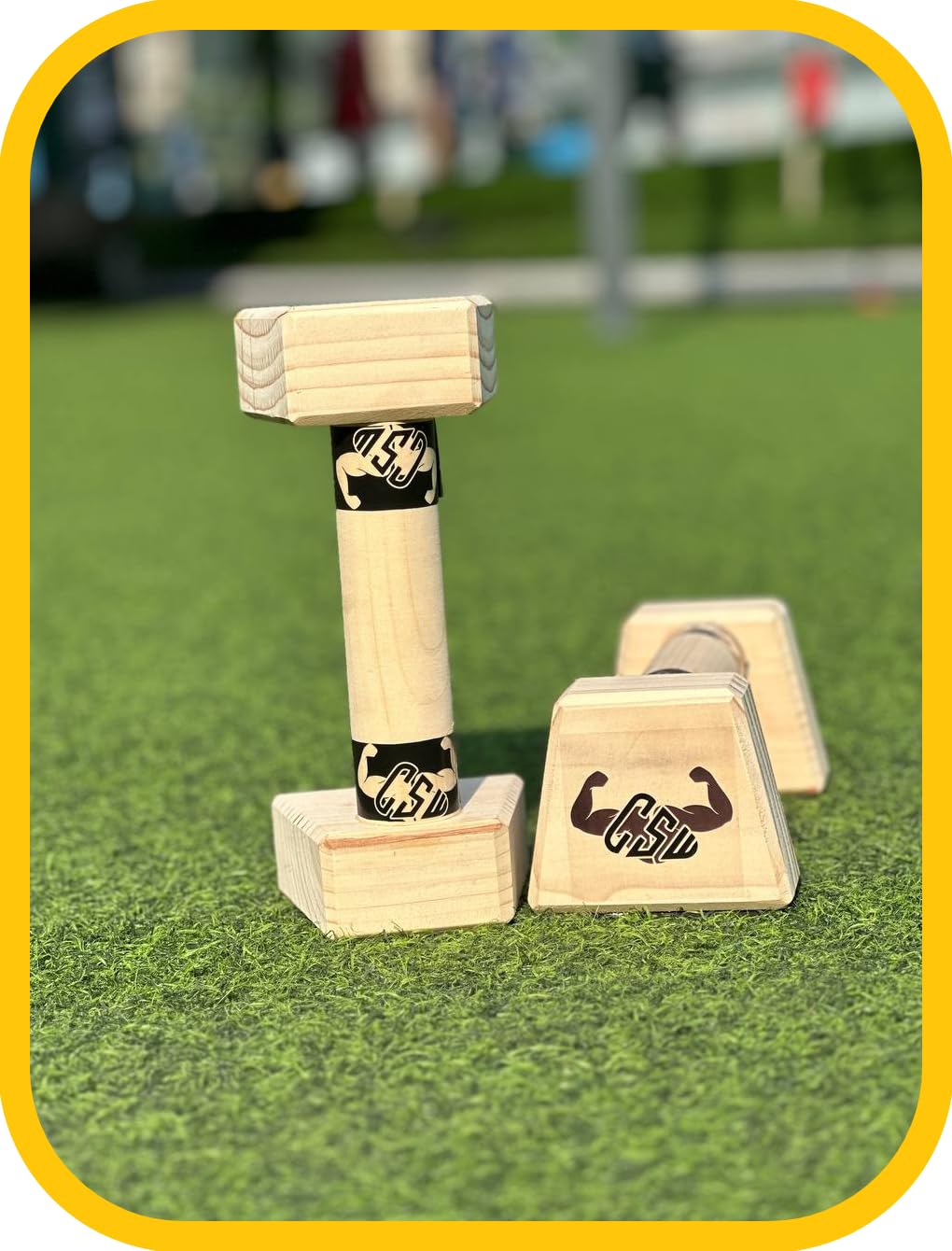 Buy Calistreet workout Wooden Parallettes - Wooden Pushup Bar ...