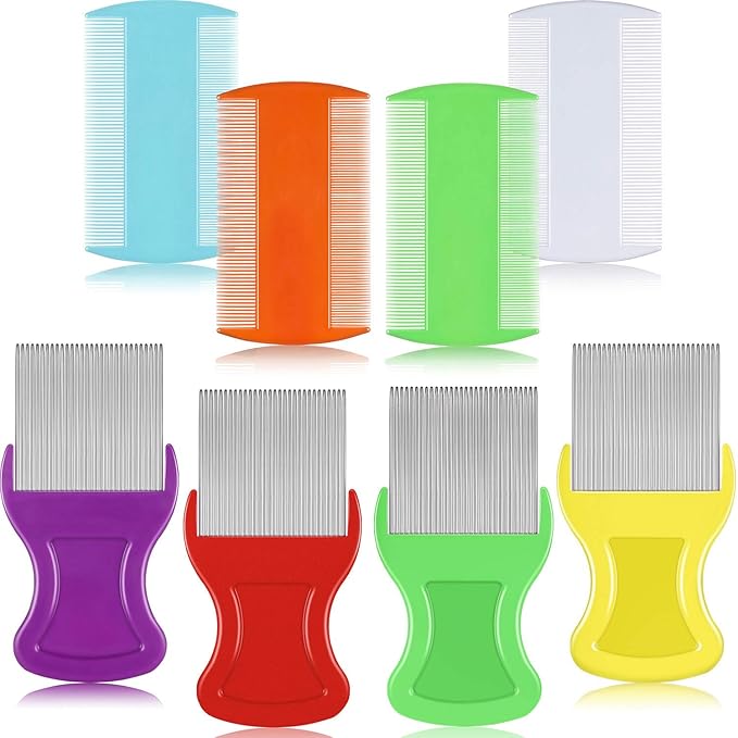 Amazon.com : Maitys 8 Pieces Flea Lice Combs Double Sided Lice and Nit ...