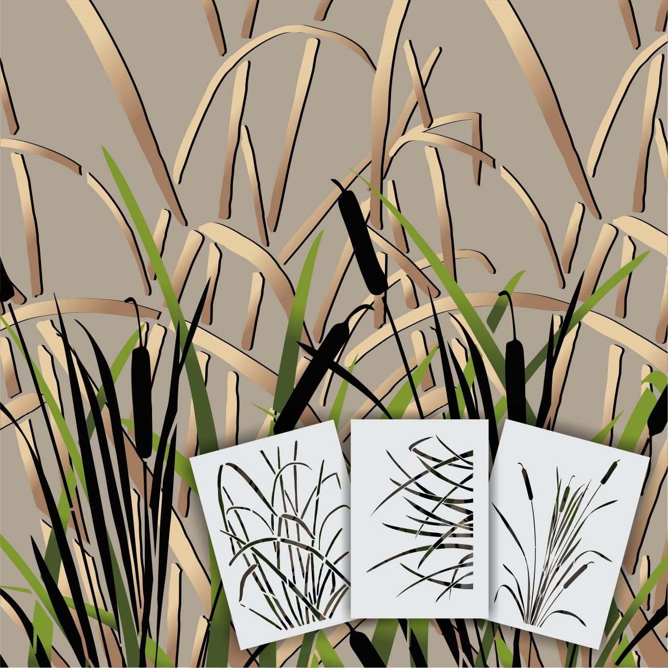 Amazon.com : Redleg Camo® GK3 3 Piece 14"x11" Grass Wetland Duck ...