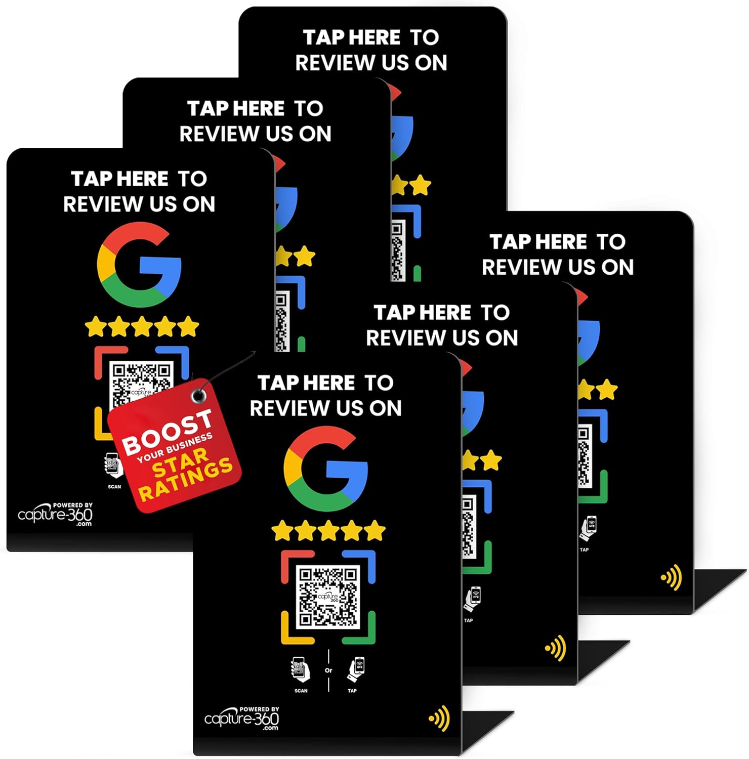 Capture 360 Google Review NFC & QR Tap Stand, NFC Zappy Instant Review ...