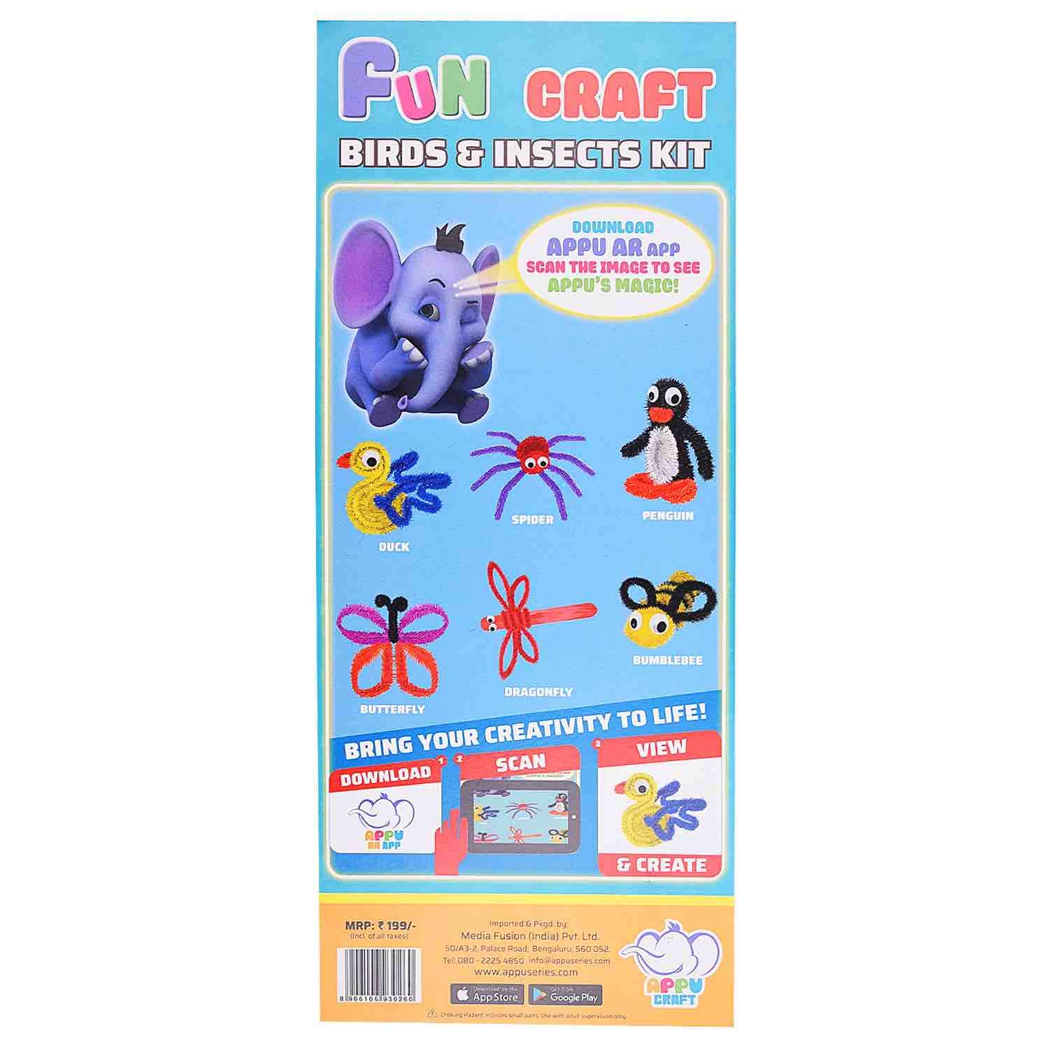 Appu Diy Fun Craft Birds And Insects Kit Make Your | Desertcart Japan