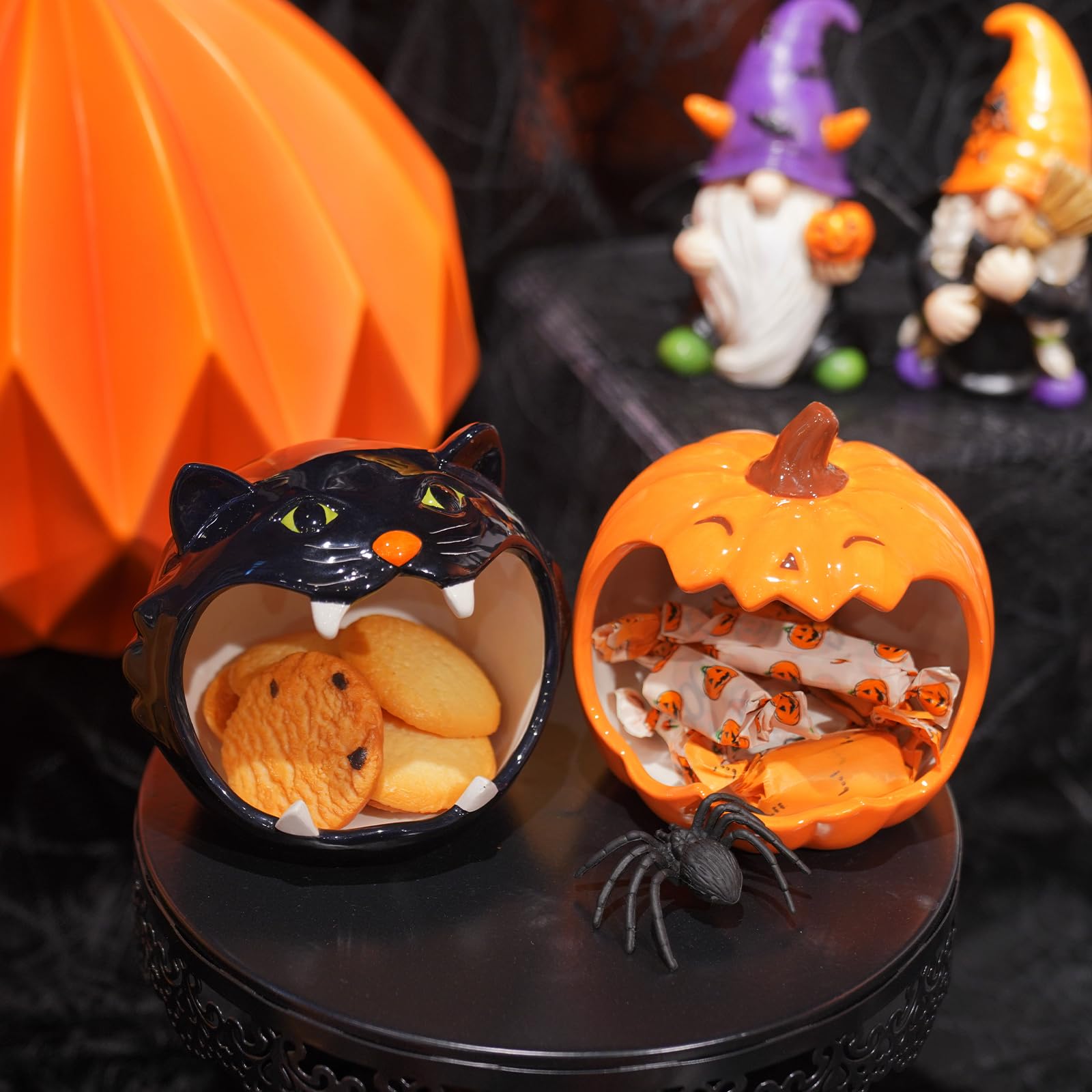 Amazon.com: Braxio Halloween Decorations Indoor Candy Bowl - 2Pc ...