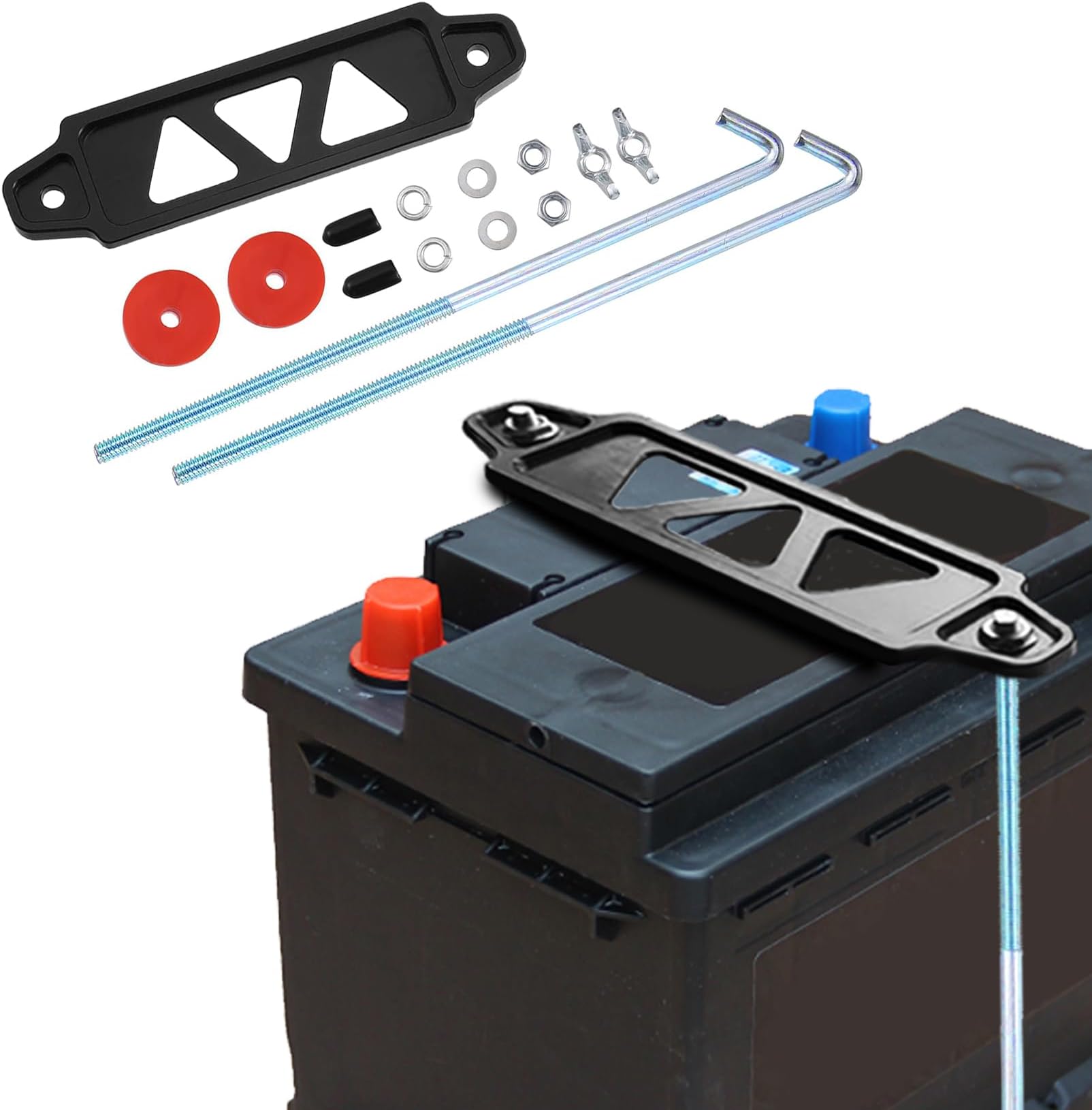 Amazon.com: Battery Hold Down Bracket Holder, Car Battery Holder Kit ...