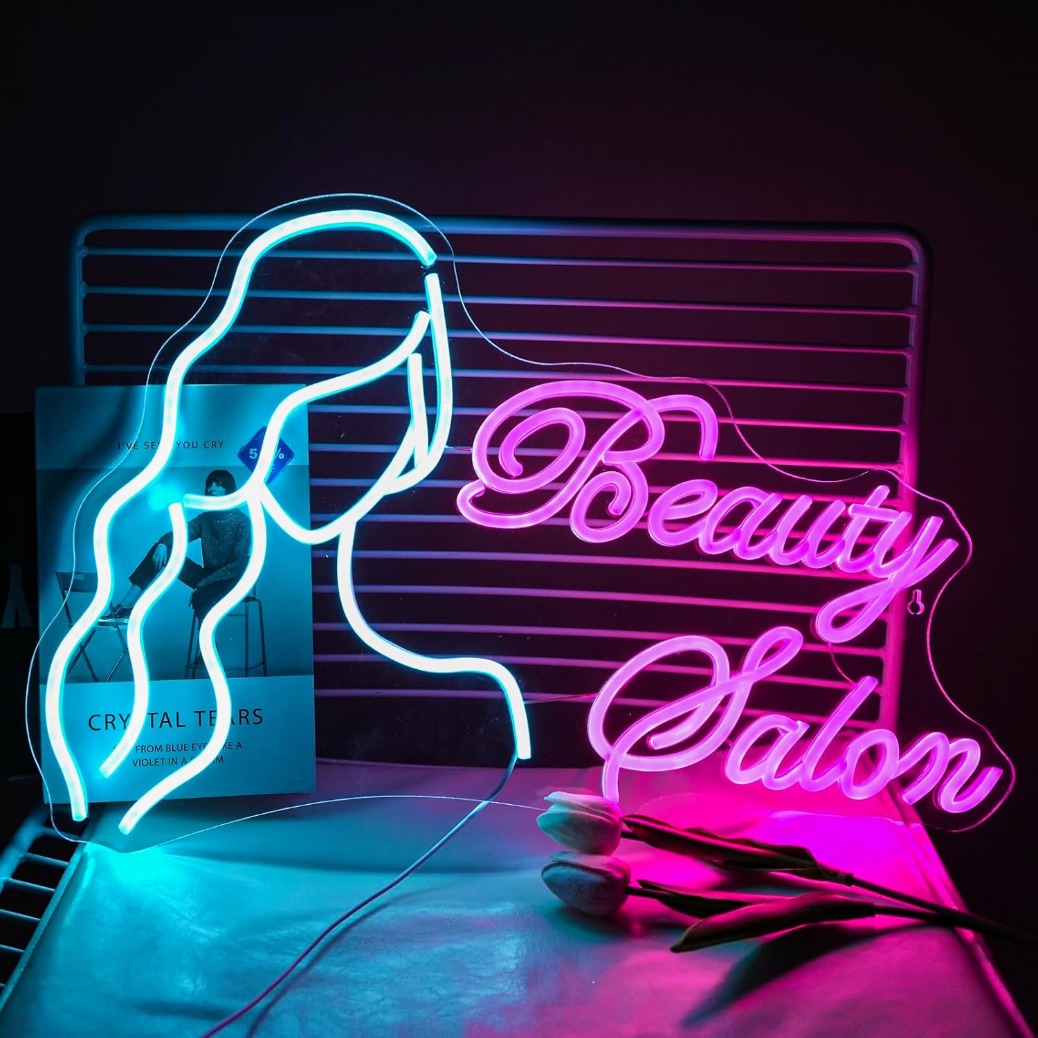 Amazon.com: NINTHVEEN Large Beauty Salon Neon Sign Led Light For Beauty ...