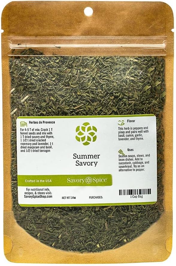 Amazon.com : Savory Spice Summer Savory Seasoning - Dried Savory Leaves ...