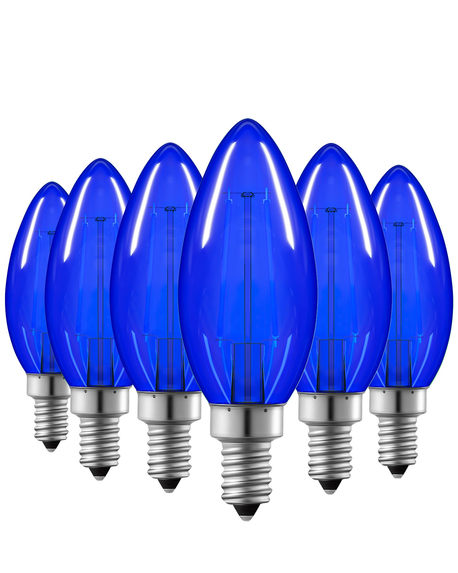 Snapklik.com : Christmas C35 Blue Dimmable LED Light Bulbs, 5W ...