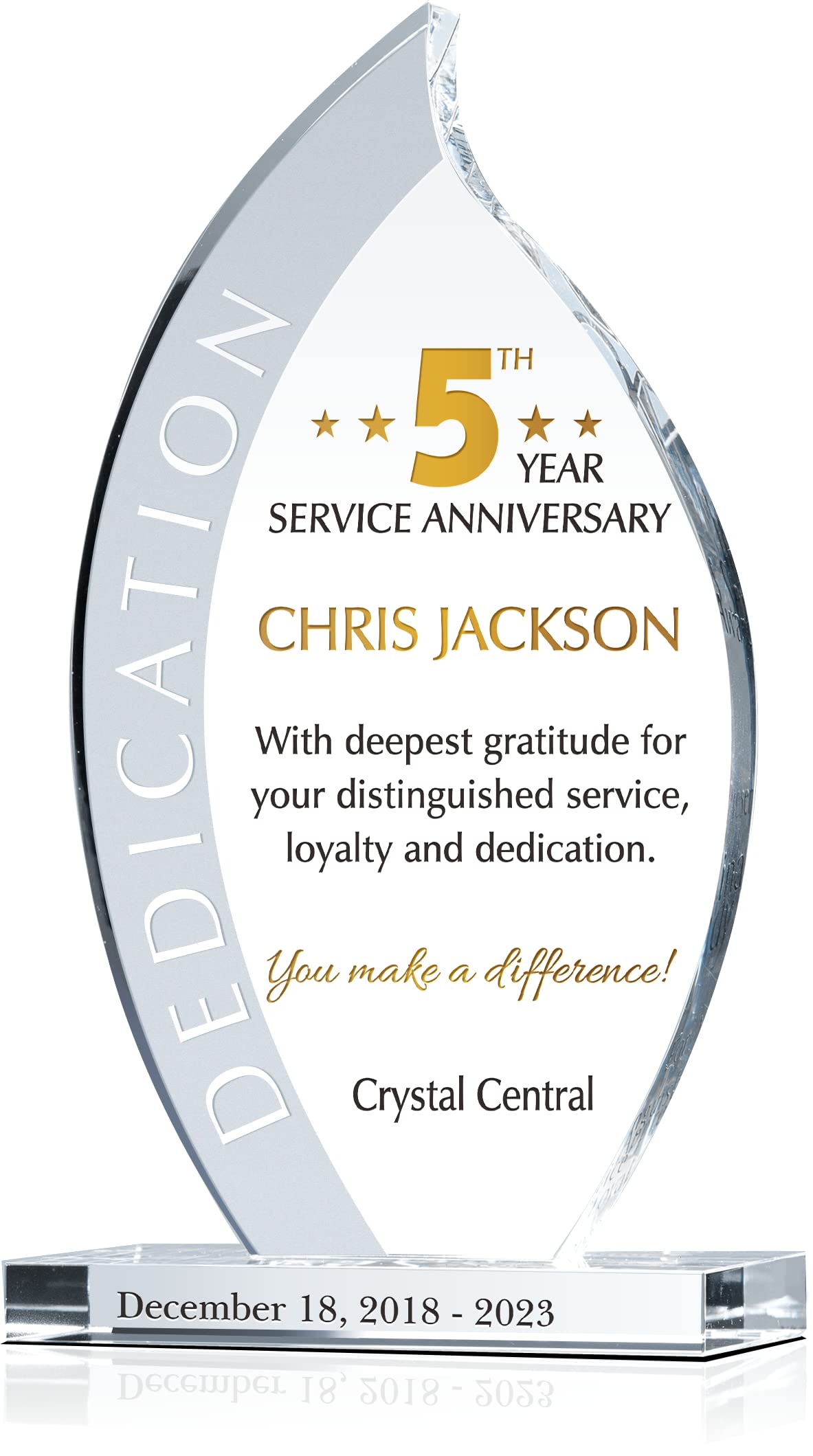Custom Crystal Employee Work Anniversary Awards And Trophies ...