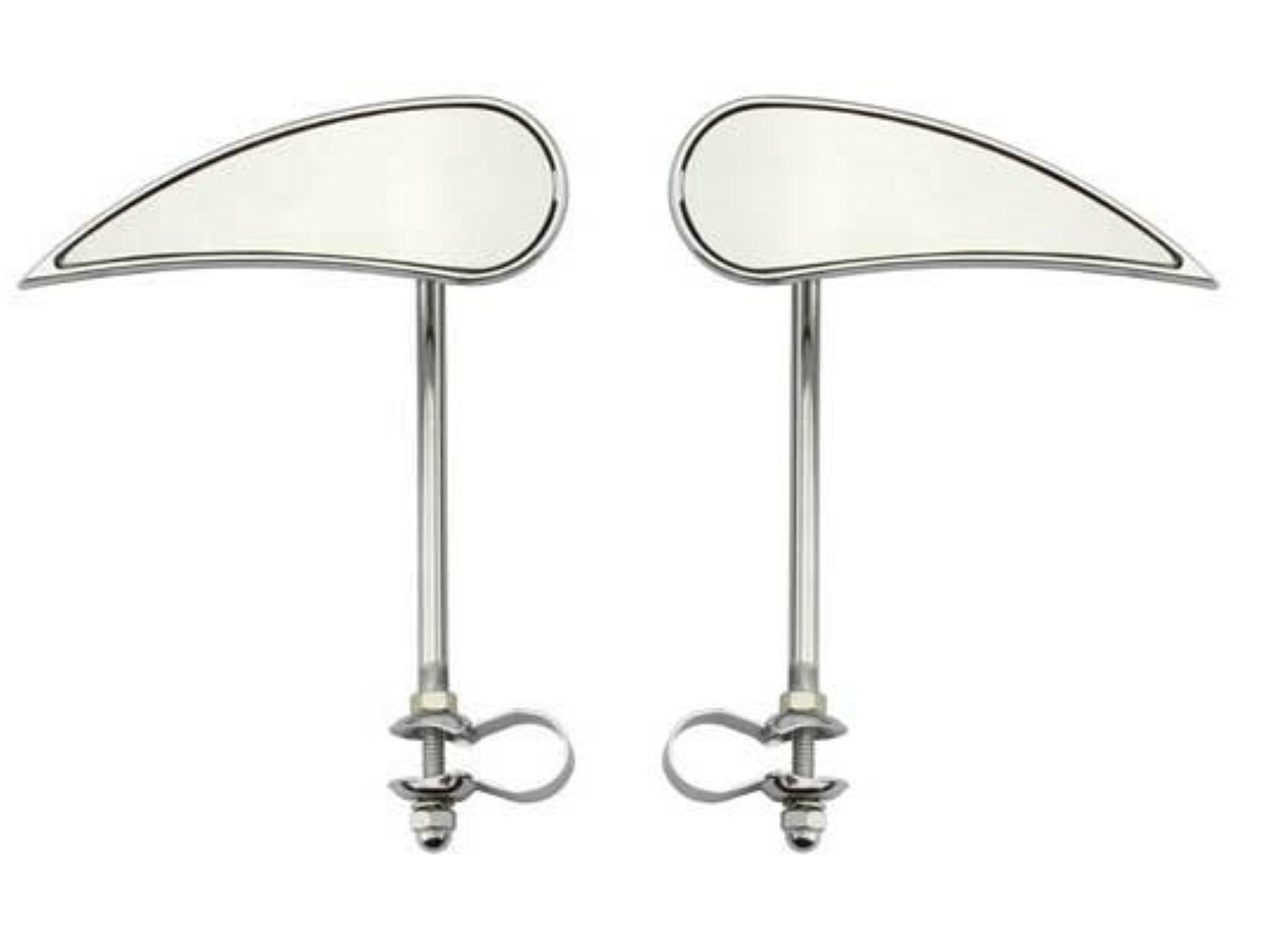 Amazon.com: Two Blade Mirrors for the Left and Right in Chrome. Set of ...