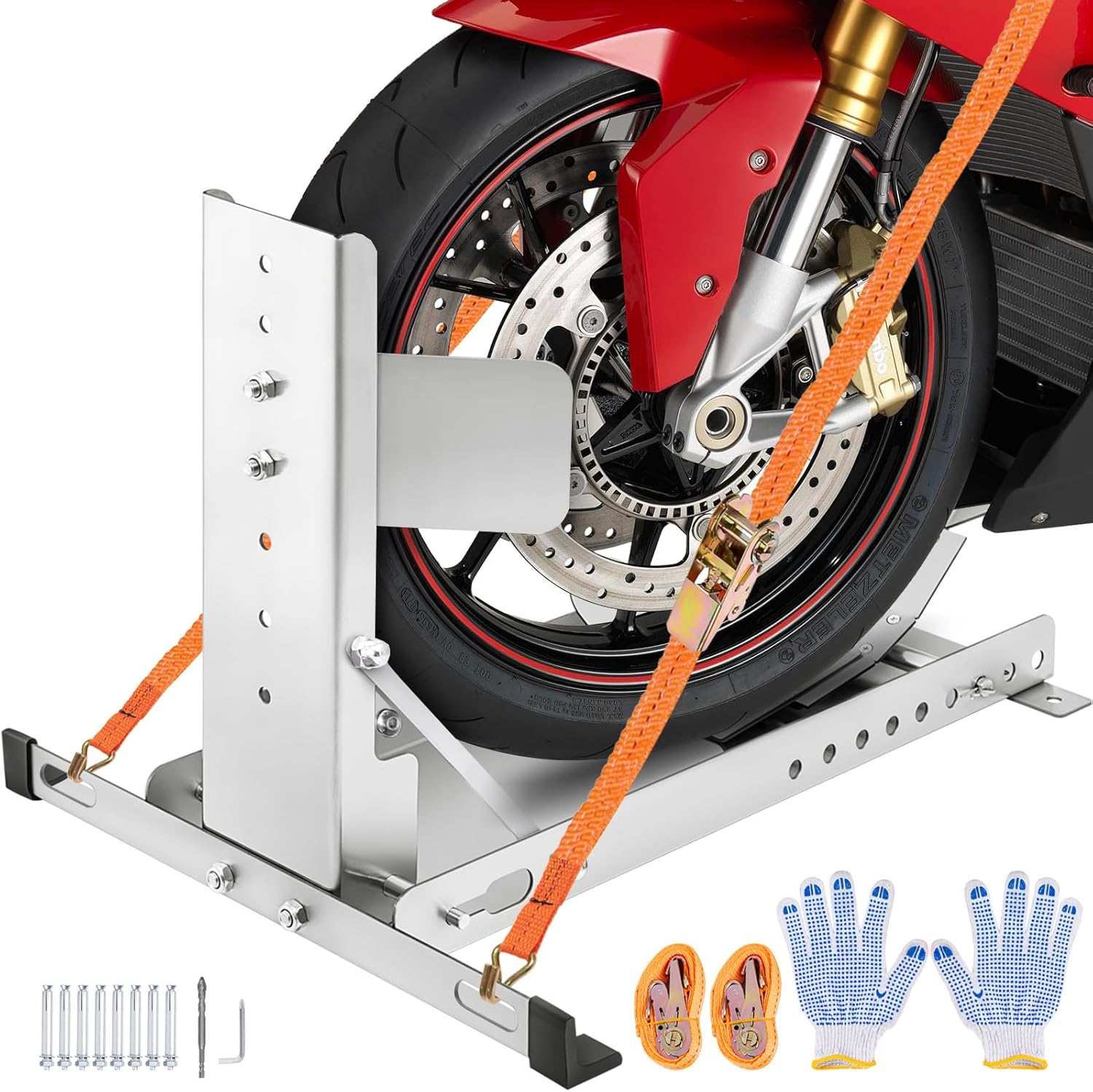 Amazon.com: CIRONBOW Stainless Steel Motorcycle Wheel Chock Stand ...