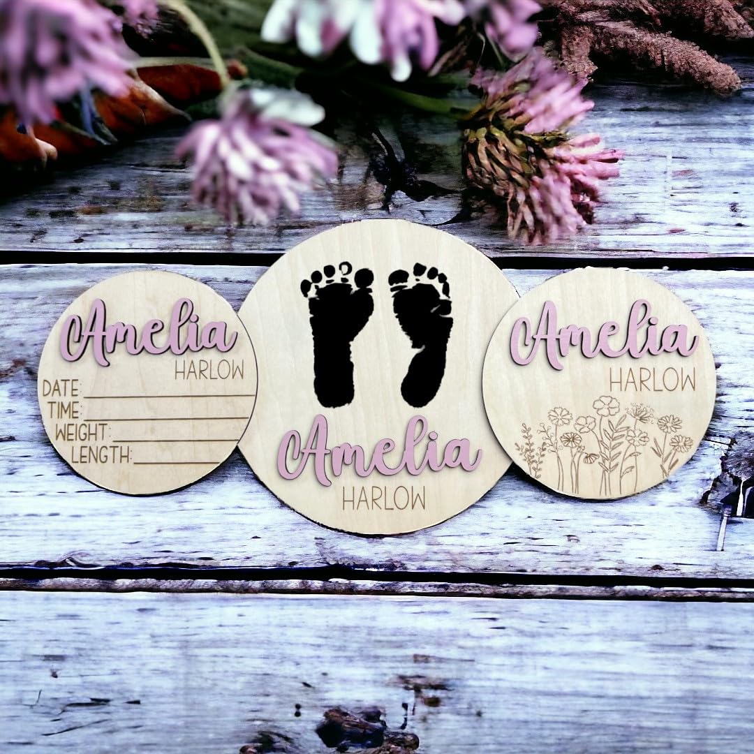 Snapklik.com : Personalized Birth Announcement Name Sign, Stat Sign And ...