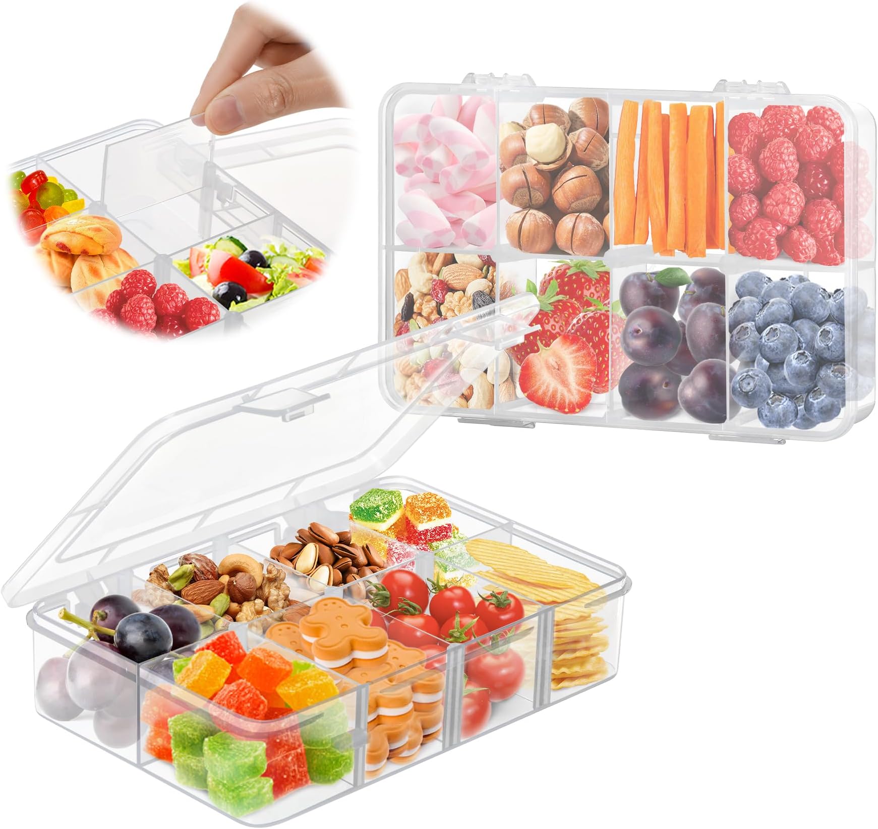 Amazon.com: Pawtong Snack Box Container for Kids - 8 Compartments ...