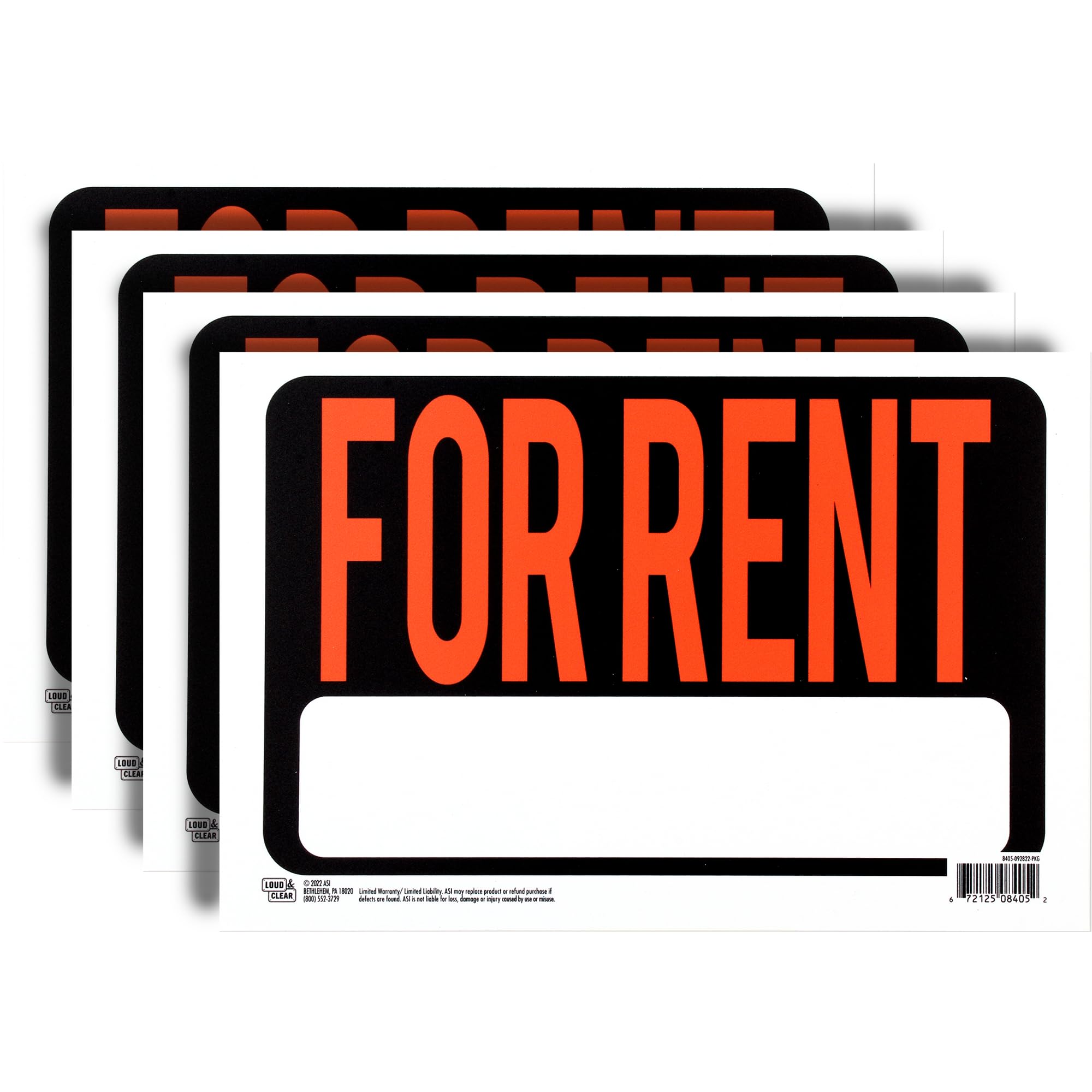 Amazon.com: ArtSkills For Rent Signs, 4 Pack Durable Weather Resistant ...
