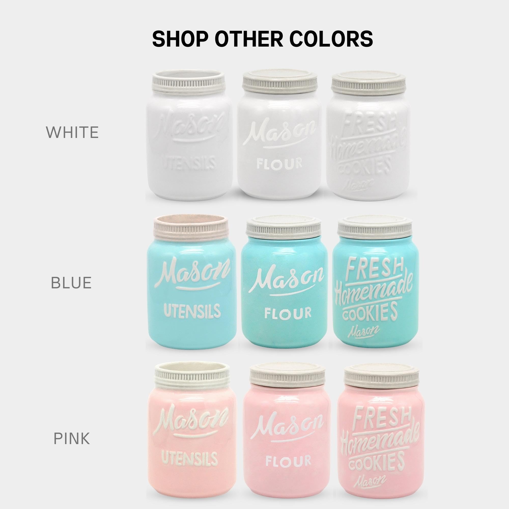 Snapklik.com : Mason Jar Flour Container - Decorative Flour Canister ...