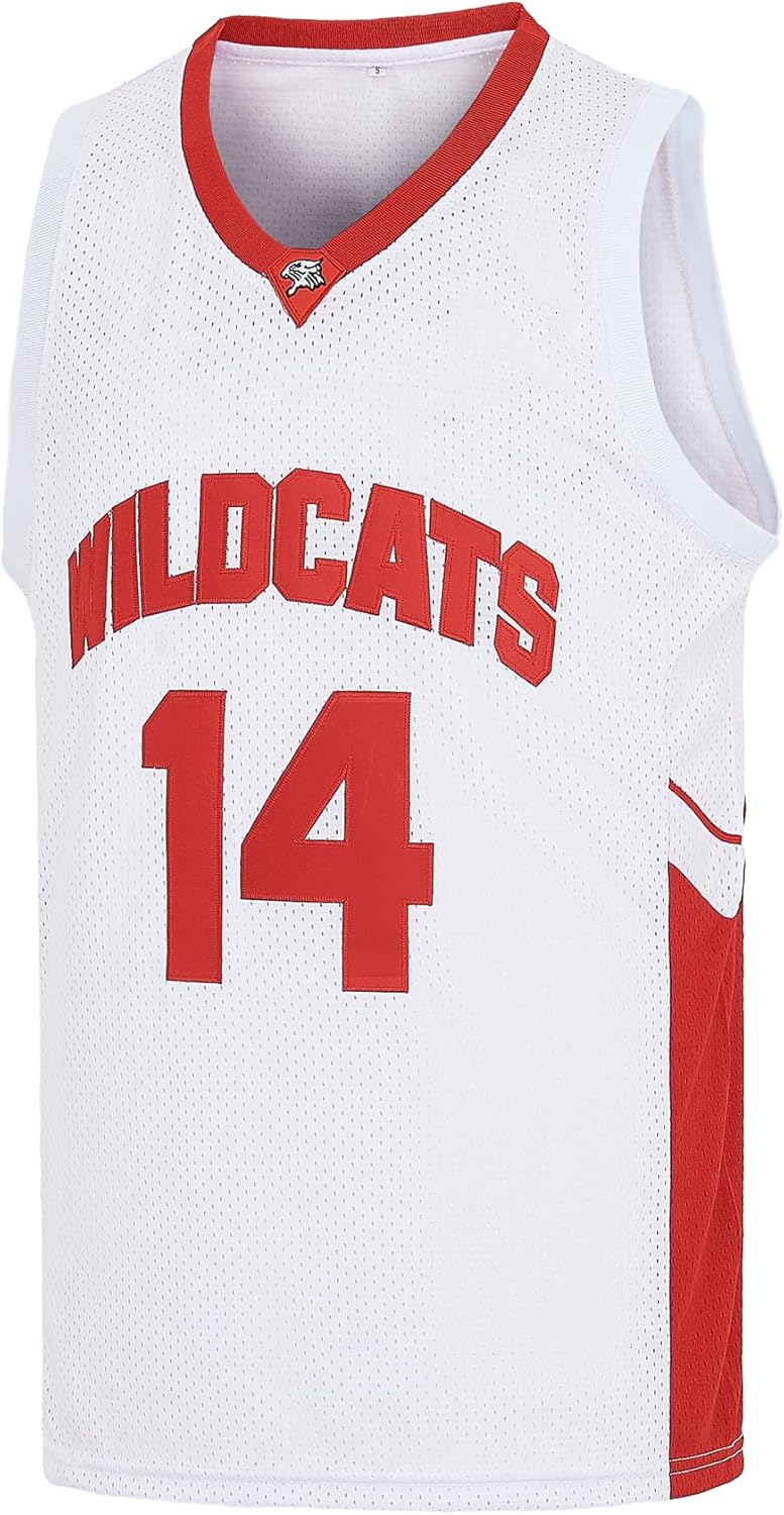Amazon.com : MEBRACS Wildcats Basketball Jersey for Men 14 Troy Bolton ...