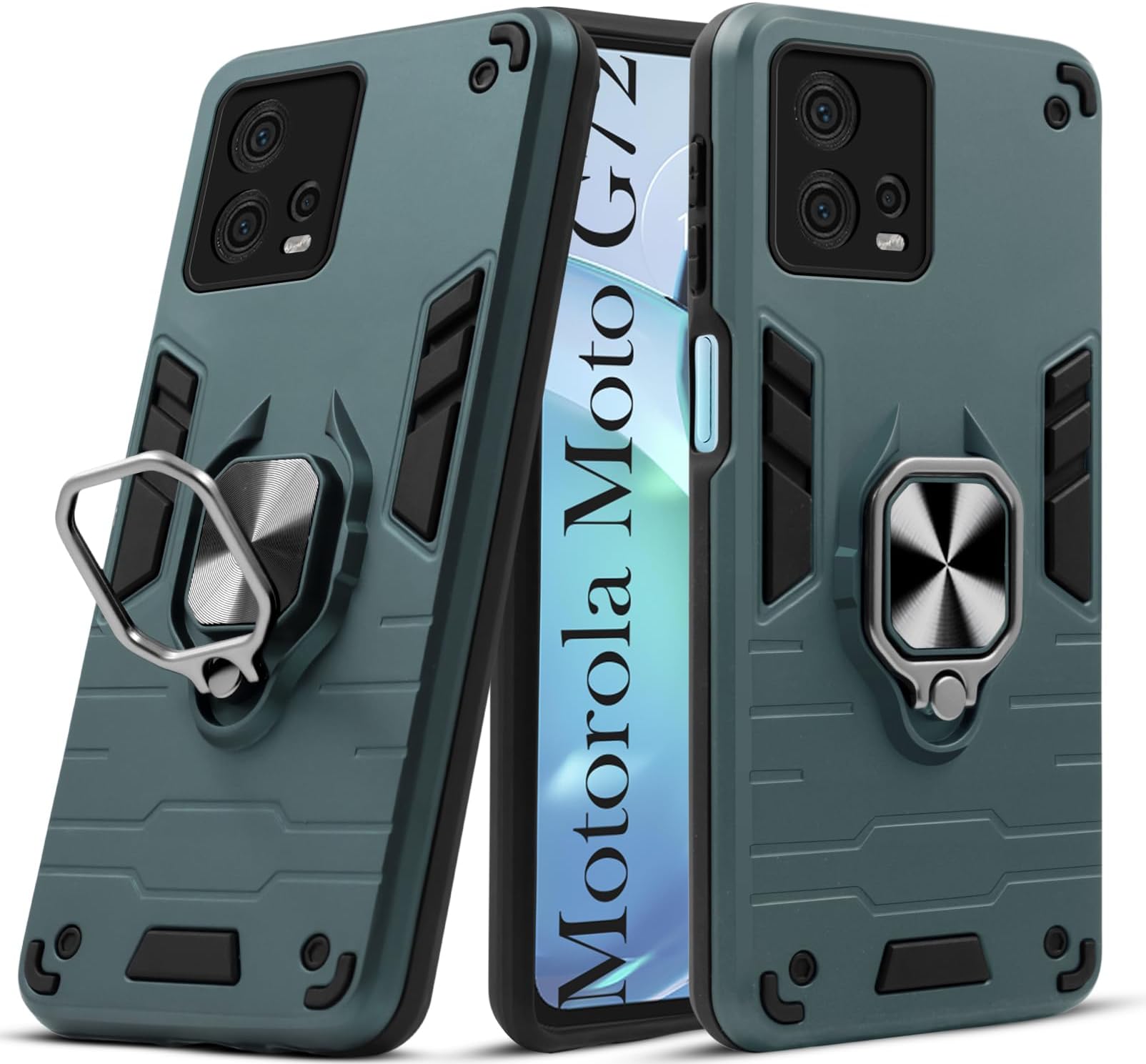Amazon Basics Back Case Cover for Motorola Moto G72 (TPU + PC_Black ...