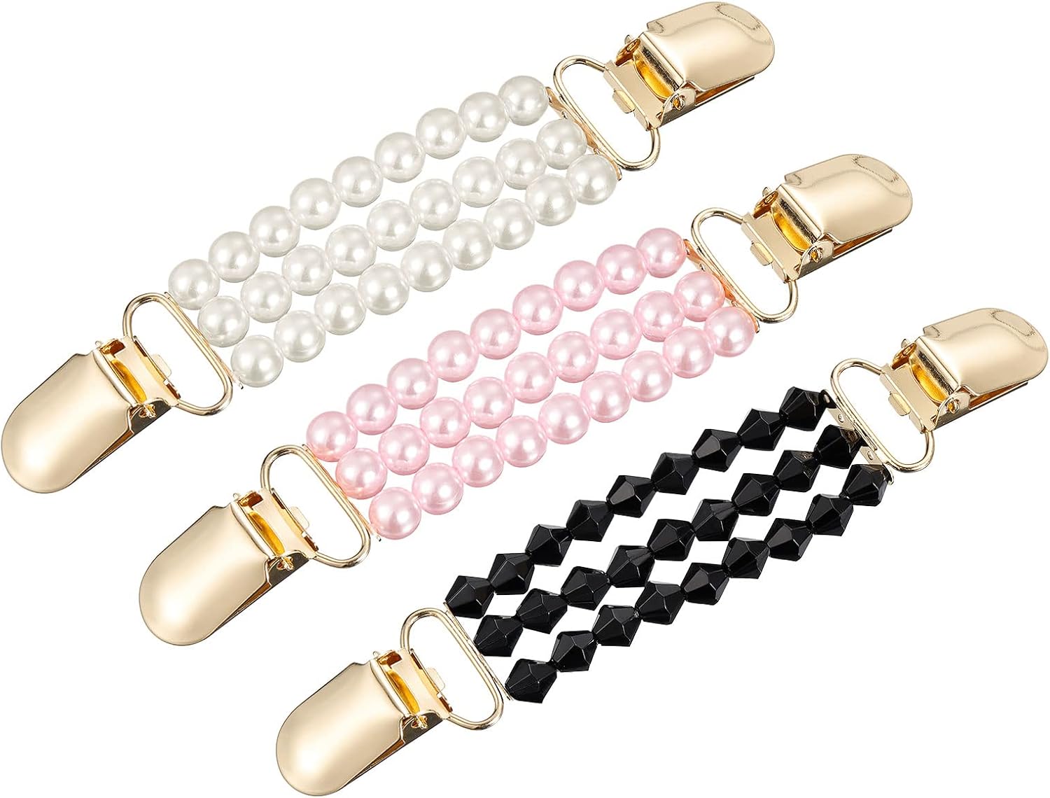 Amazon.com: uxcell 3pcs Sweater Clips: Cardigan Collar Clips in White ...
