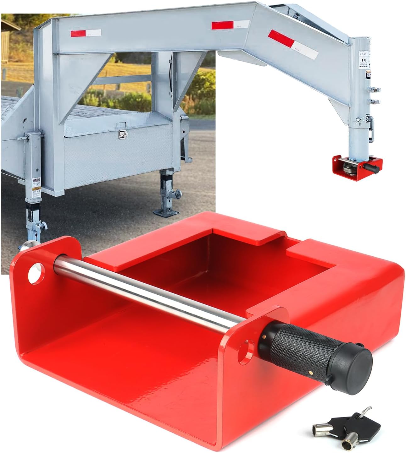 Amazon.com: Aupar Patent-Designed Gooseneck Trailer Lock | Secure Your ...