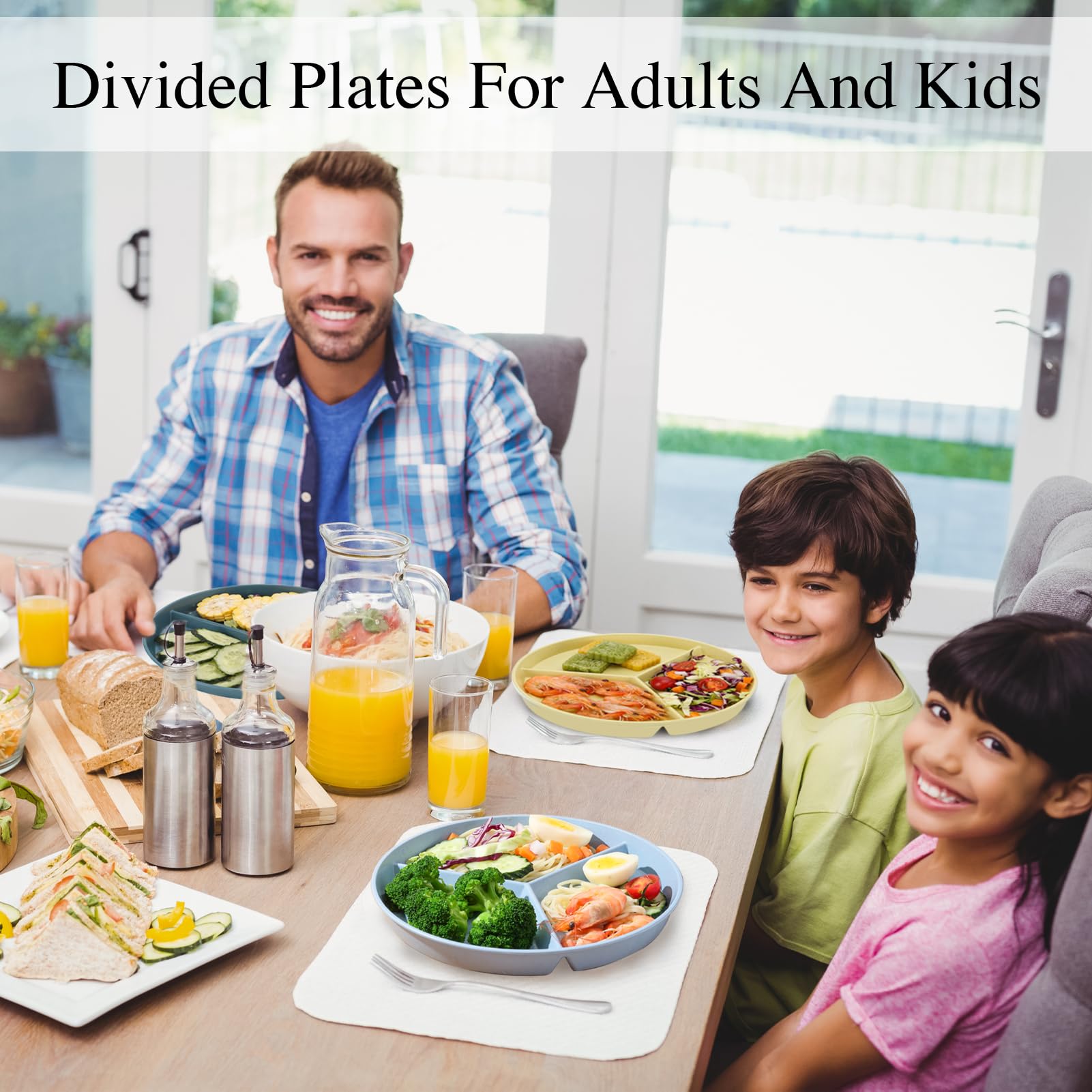 Snapklik.com : DYB DONGYONGBAO Portion Control Plate 9.6 Inch 5 Piece