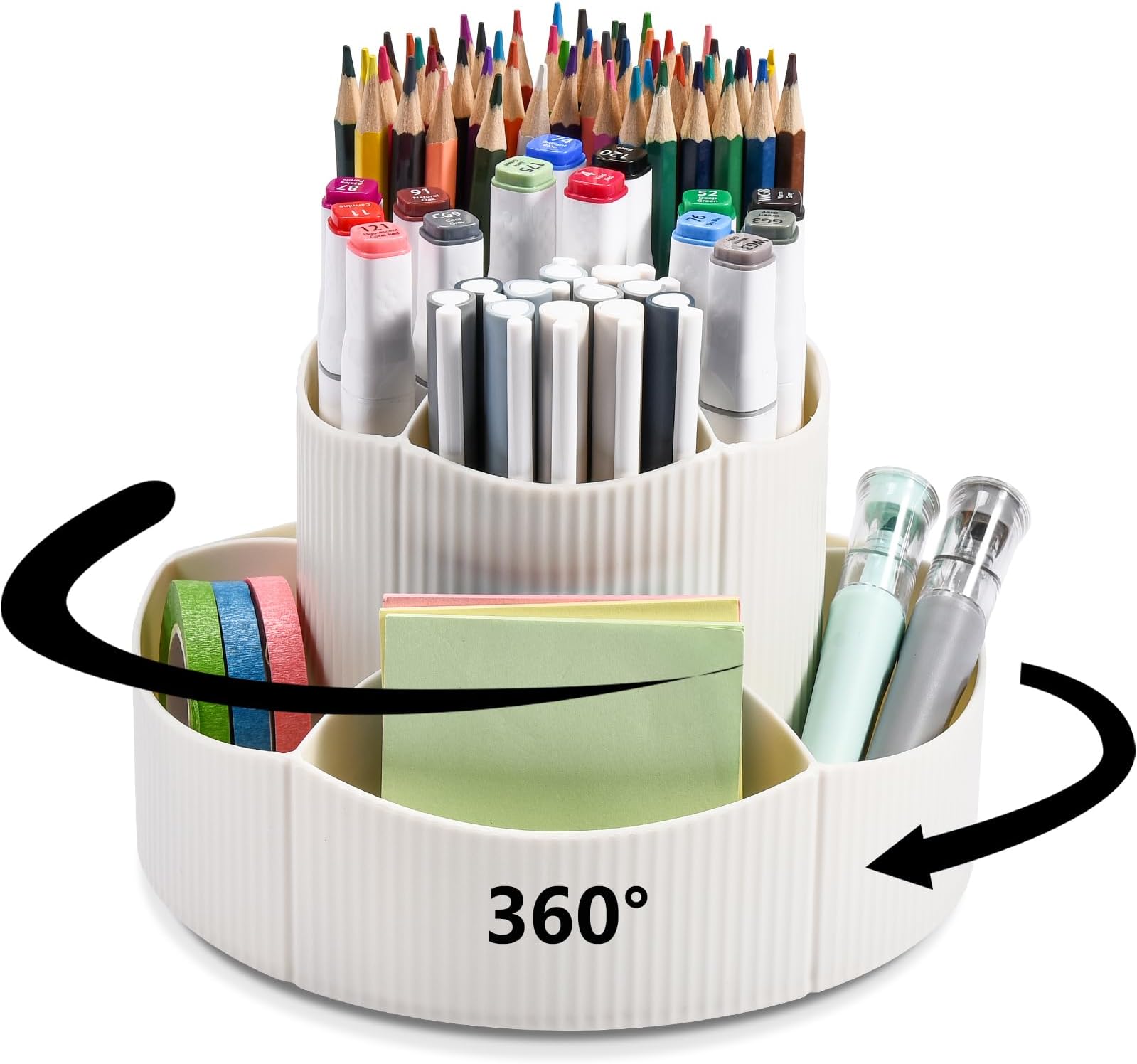 Amazon.com: Cettkowns Upgrade 360 Degree Rotating Organizer Pencil ...