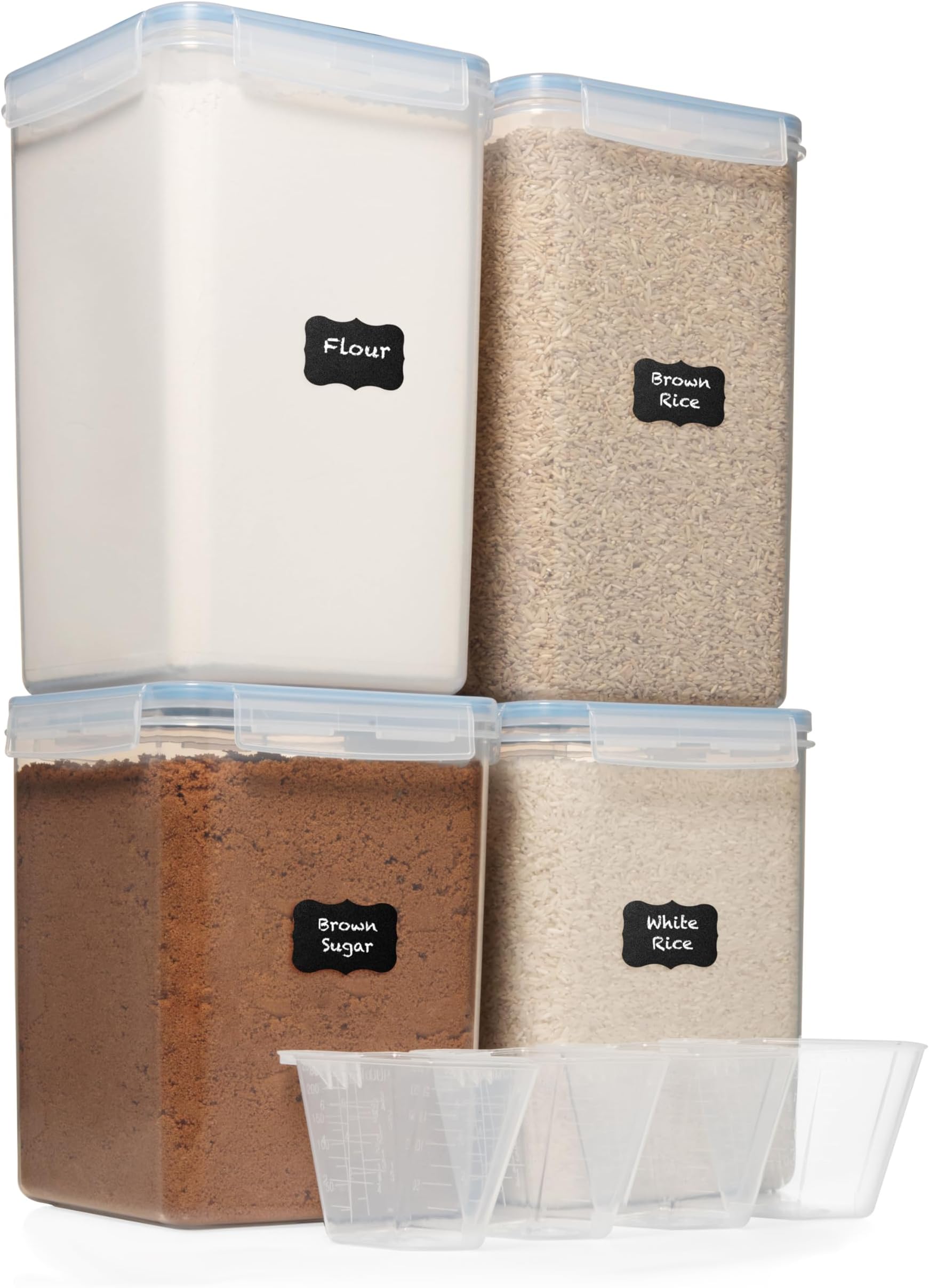 Amazon.com: Storeganize Flour Sugar Storage Containers (5.3L/4pk) Great ...