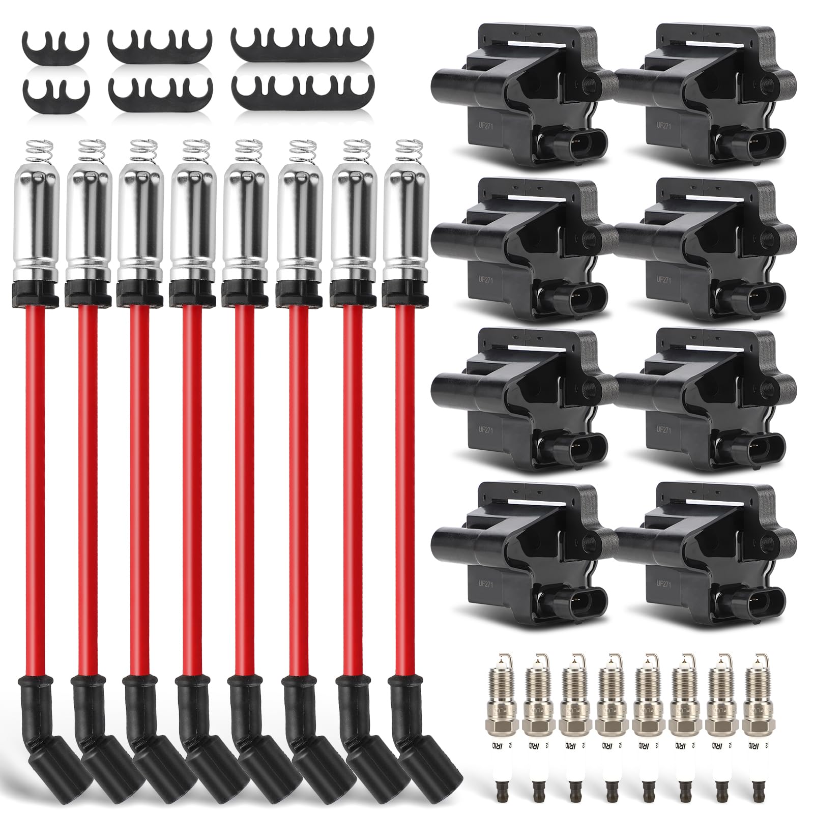 Amazon.com: UF271 Ignition Coils Pack & Double Iridium Spark Plugs & 10 ...
