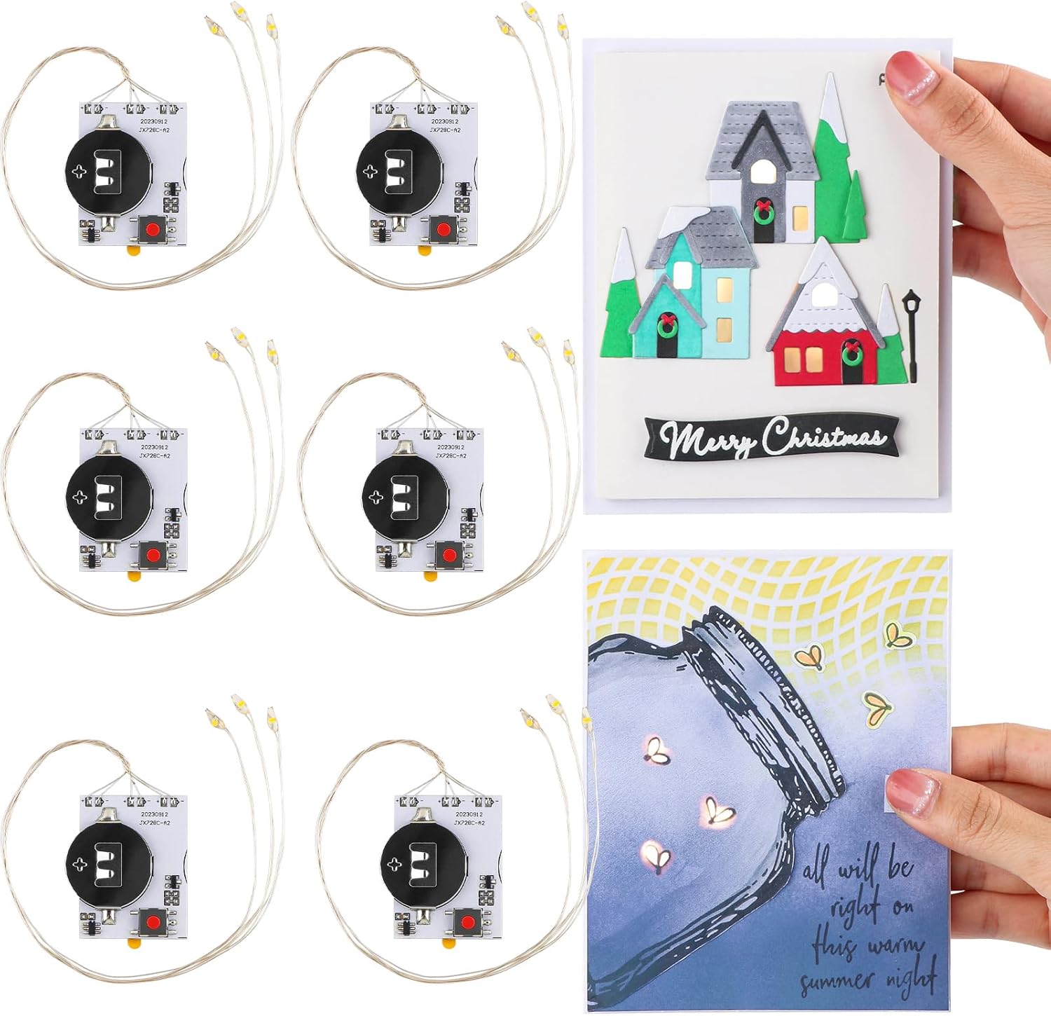 Amazon.com: Self-Adhesive Light-Up Units with Warm White LEDs for Card ...