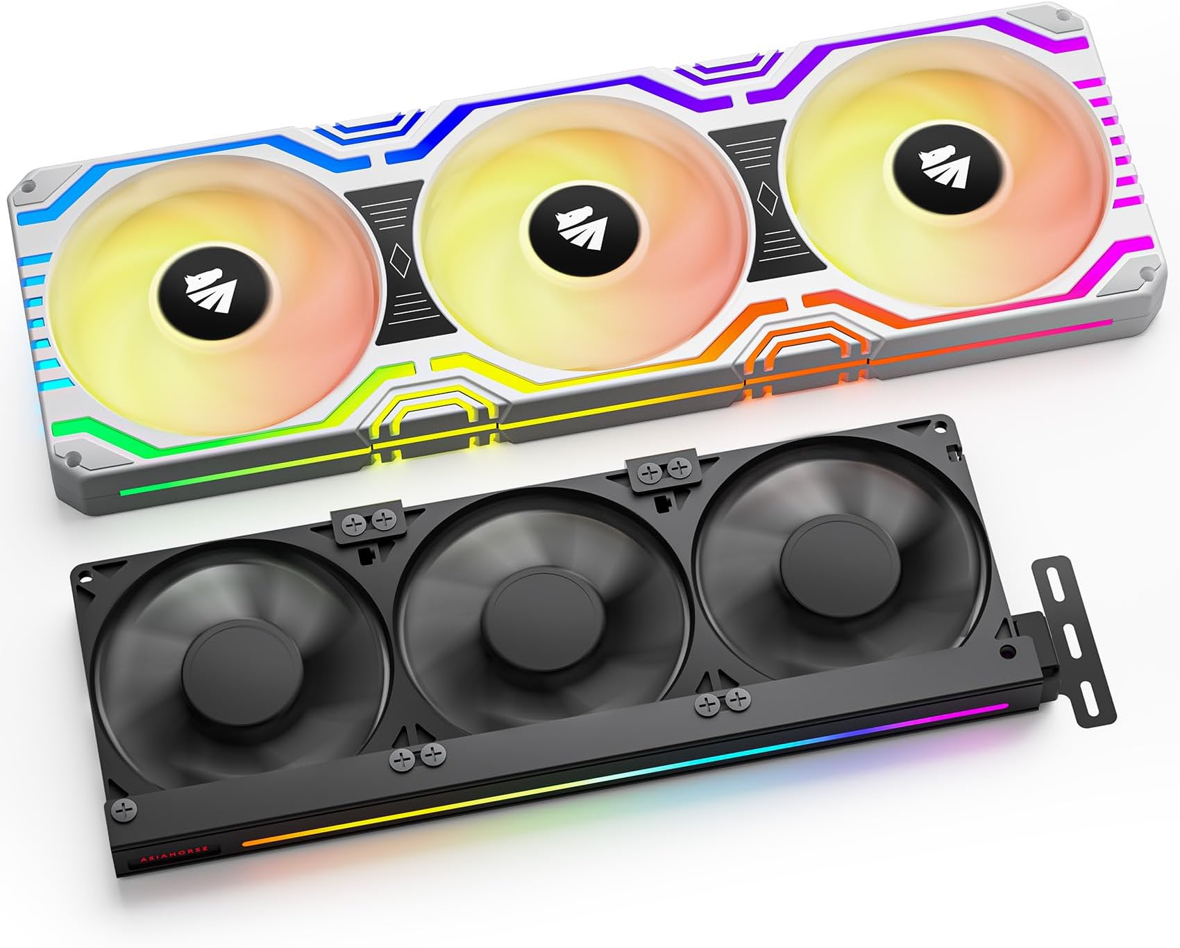 Amazon.com: Asiahorse Matrix-Black 360mm RGB Case Fan, GPU Support ...