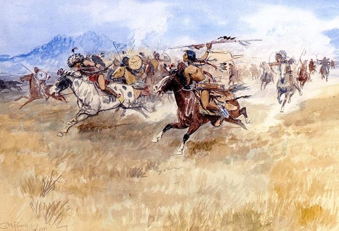 Amazon.com: Original Lithograph of Native Scene: Fight Between the ...