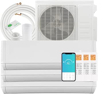 SIMOE Mini Split AC/Heating System, 27,000 BTU ODU Wall-mounted Air ...