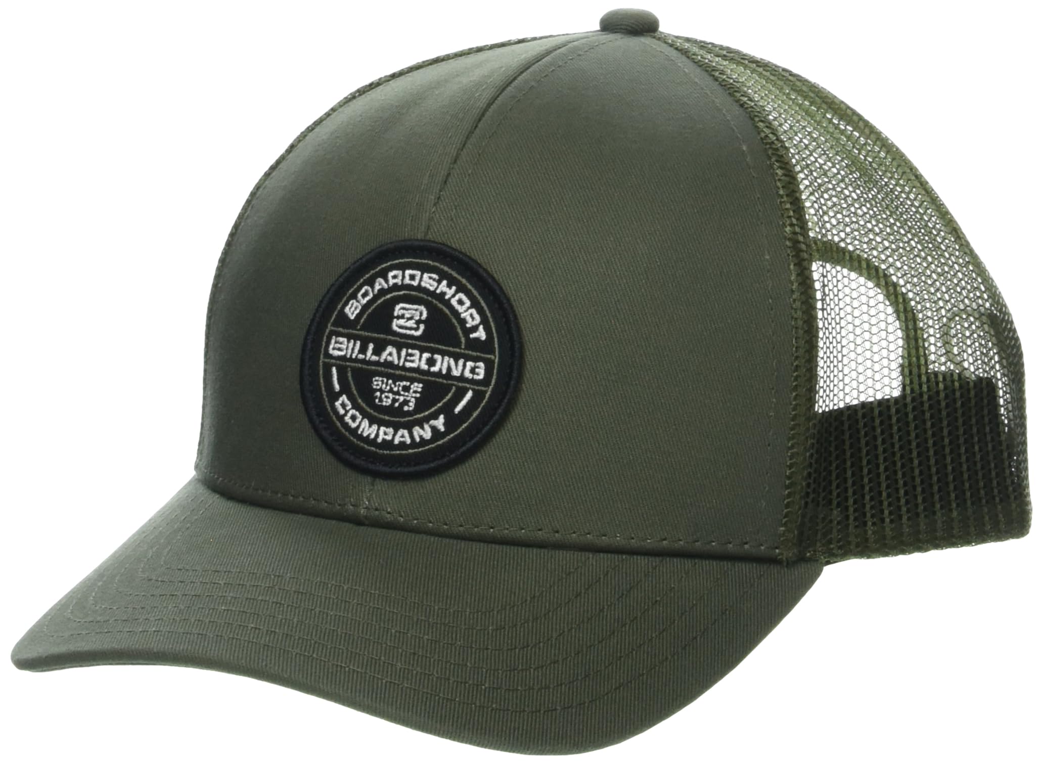 Billabong Men's All Day Adjustable Mesh Back Trucker Hat, Military at ...