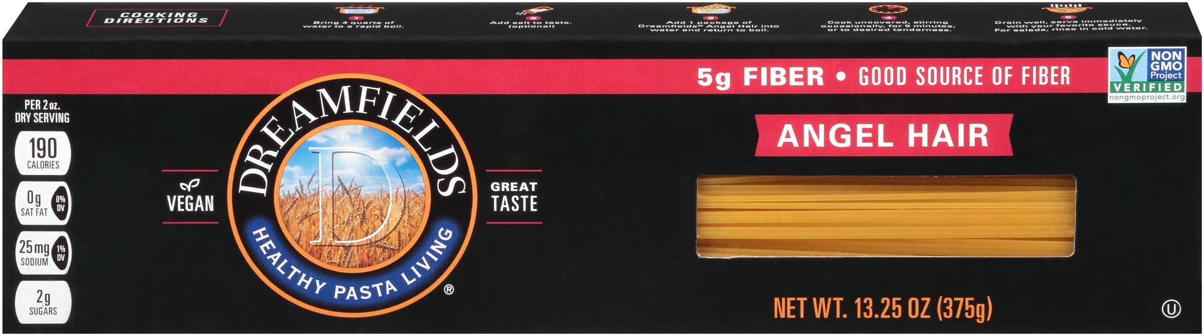 Amazon.com : Dreamfields Healthy Pasta Living Spaghetti, 13.25-Ounce ...