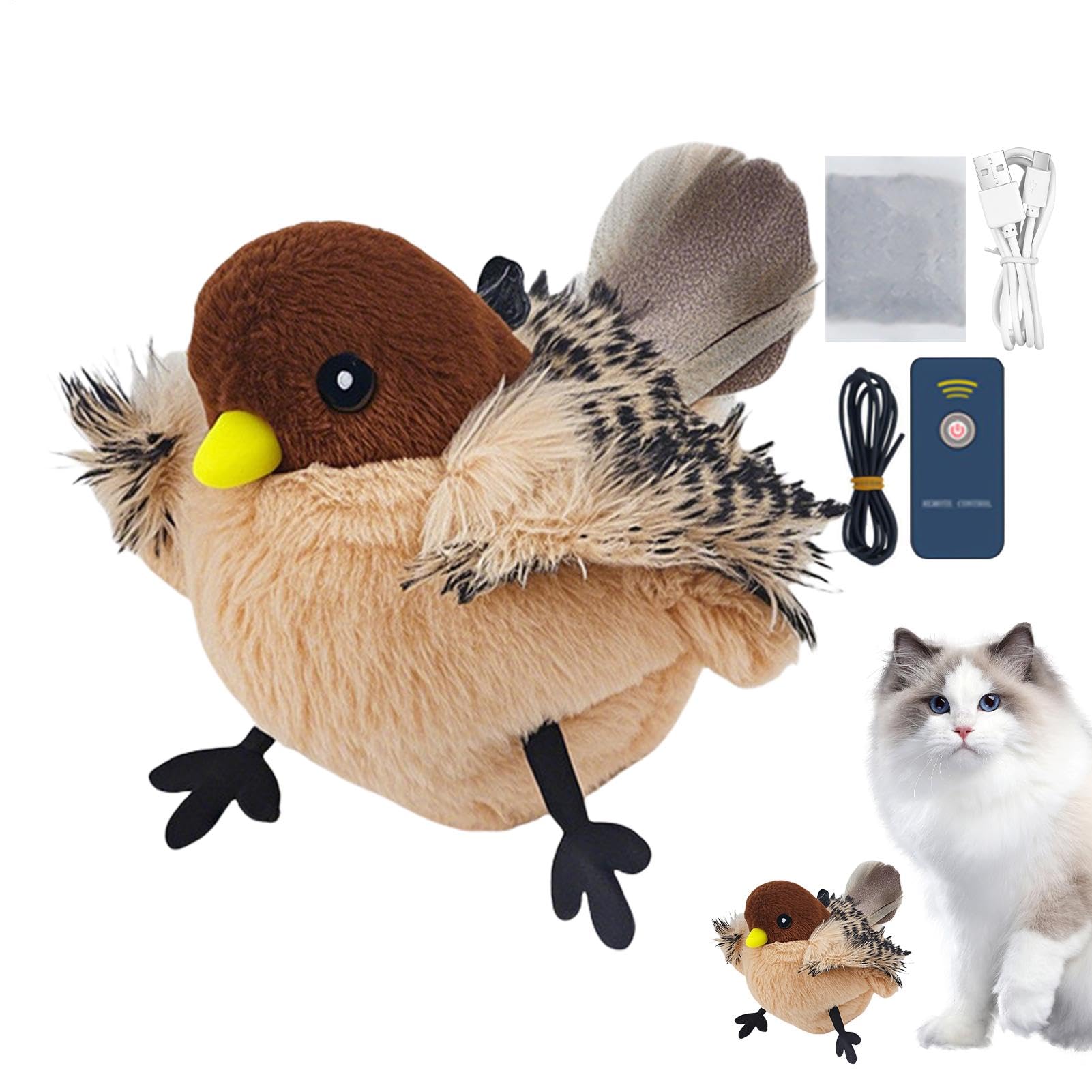 Amazon | Interactive Cat Exercise Toys, Cat Toys Realistic Interactive Toys, Soft Cozy Kitten ...